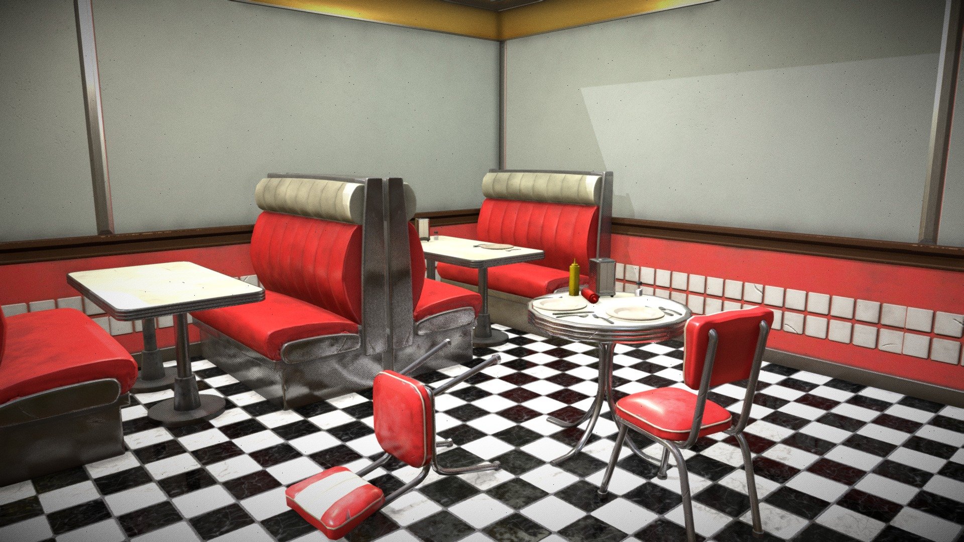 Diner - 3D model by alittletable [23b33e7] - Sketchfab