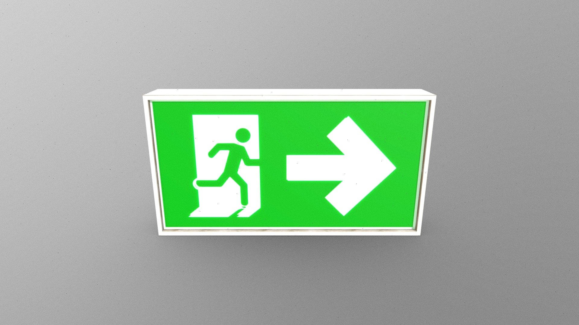 Exit Signal - 3D model by carleslopeziglesias [23b5476] - Sketchfab