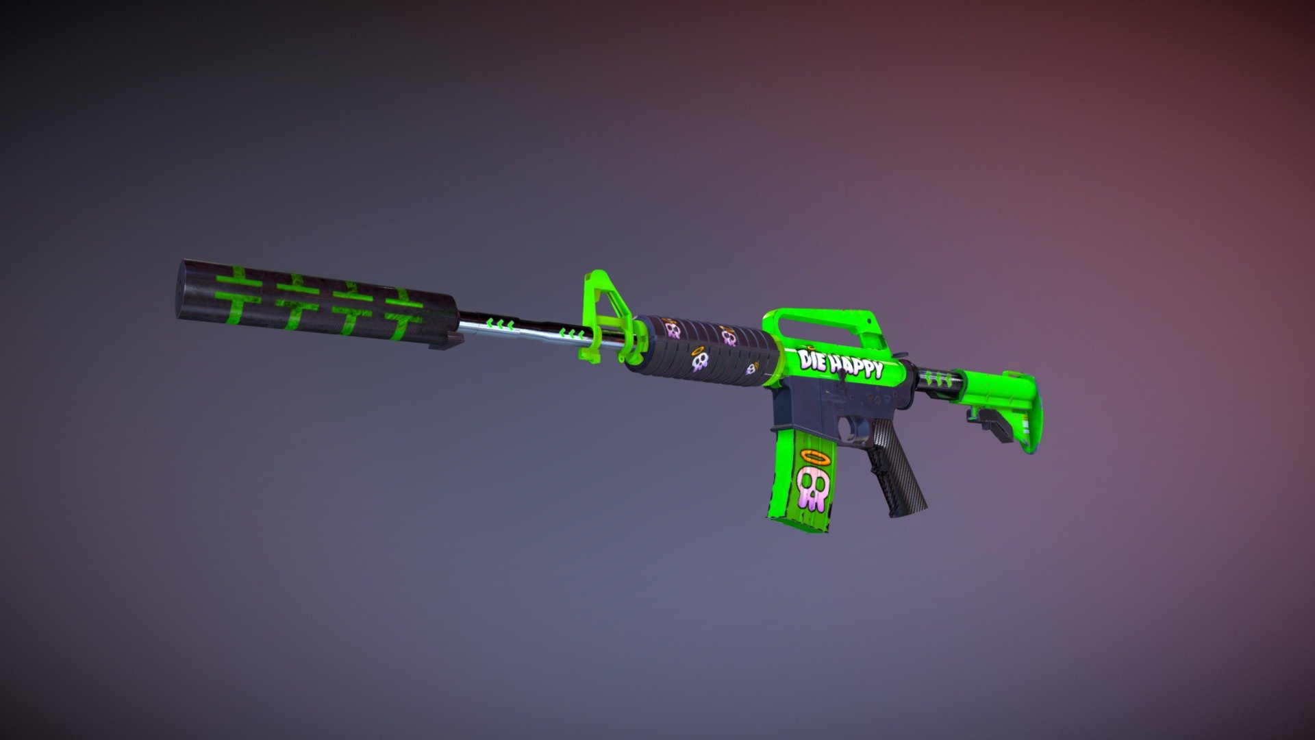 M4a1 S CS:GO new weapon skin - 3D model by Bob.Ho [23bc521] - Sketchfab