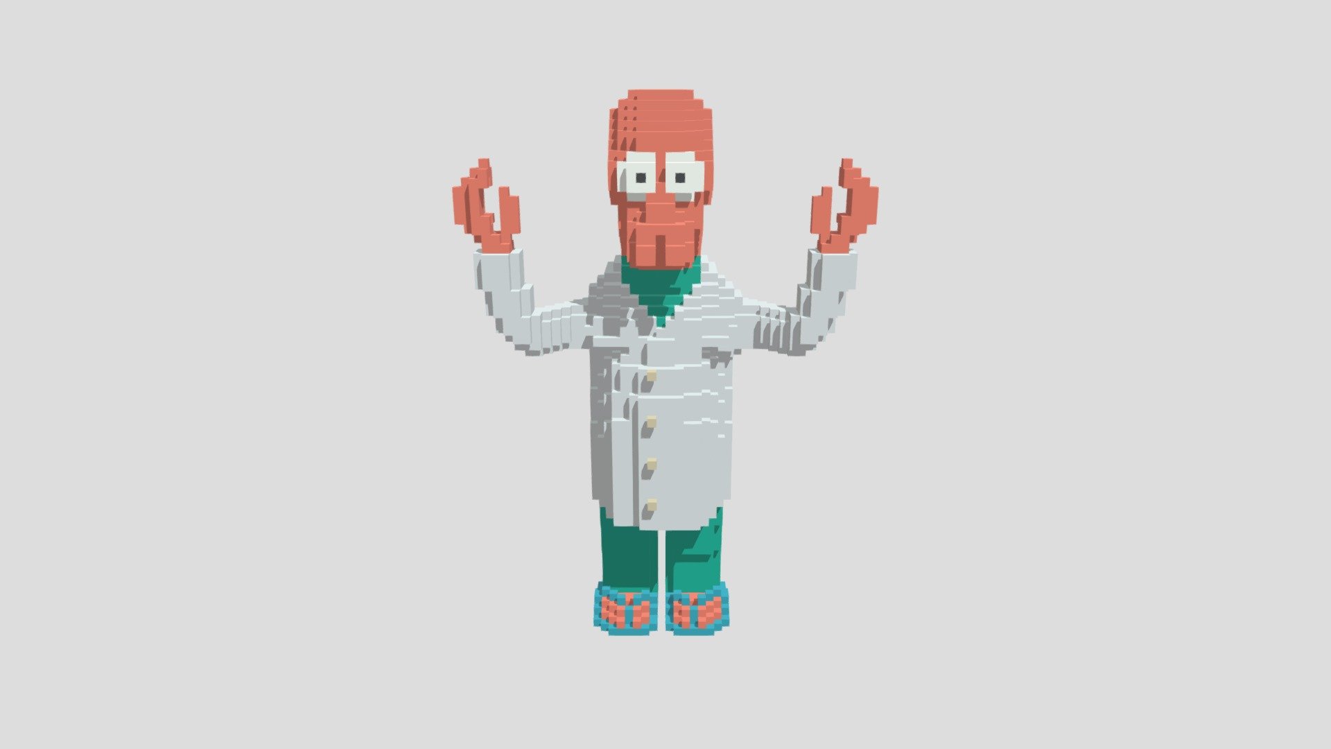 voxel d-r Zoidberg - 3D model by Dmitry Pollack (@pollackMD) [23bd09a ...