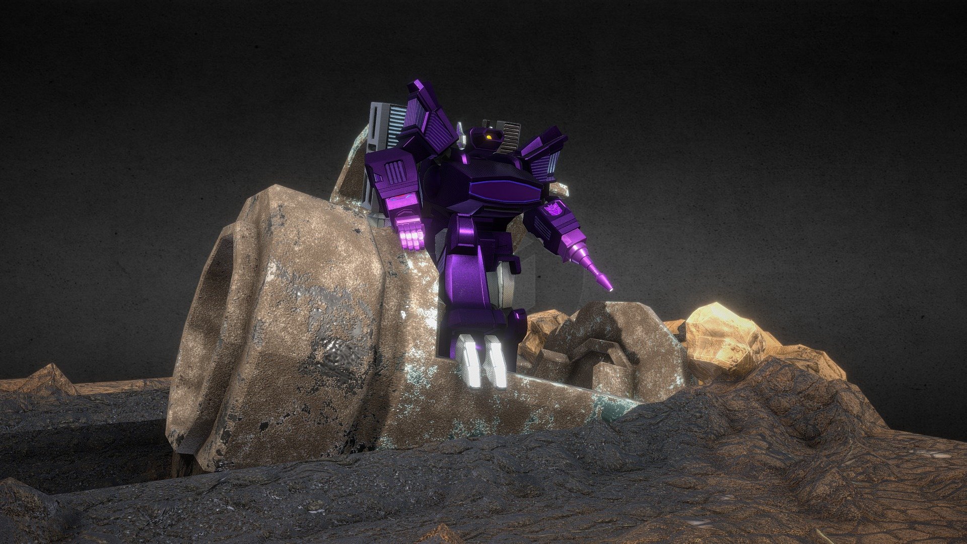 Shockwave_CrashedPod - 3D model by RedPanther [23bdf3a] - Sketchfab