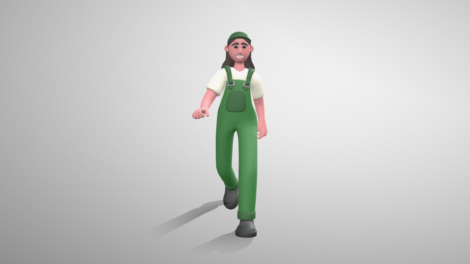 Stylized Girl Worker - Mixamo Rigged Character - Buy Royalty Free 3D ...
