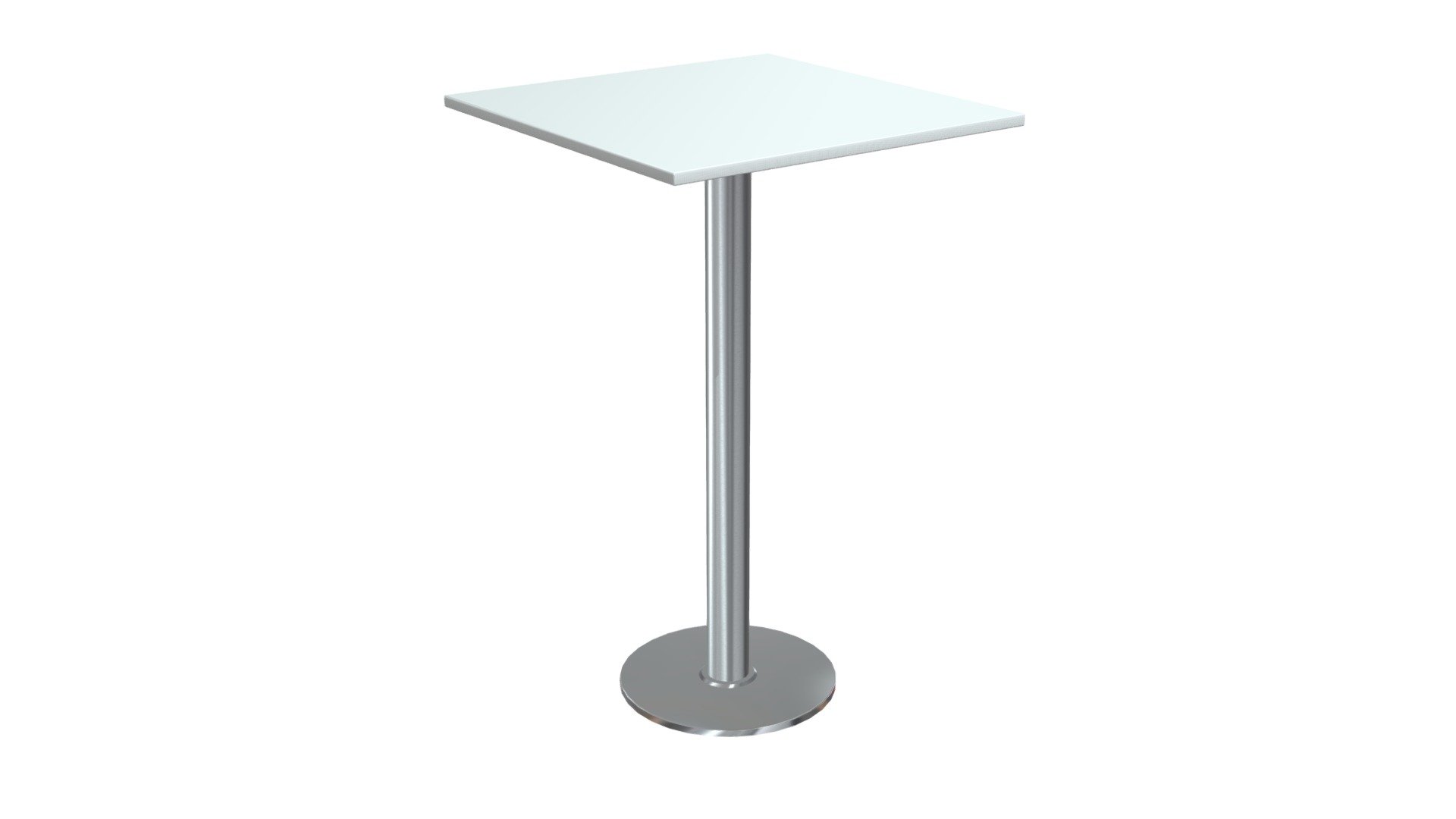 High Table Chromo, white, square - 3D model by dlse-mietmoebel [23c13a2 ...