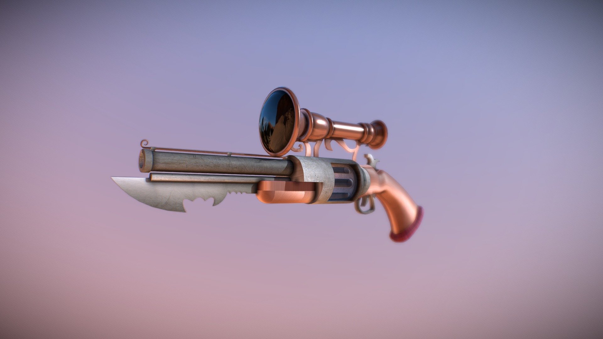 Pink Revolver - 3D model by Ari Ramos (@arirabbit) [23c1b99] - Sketchfab