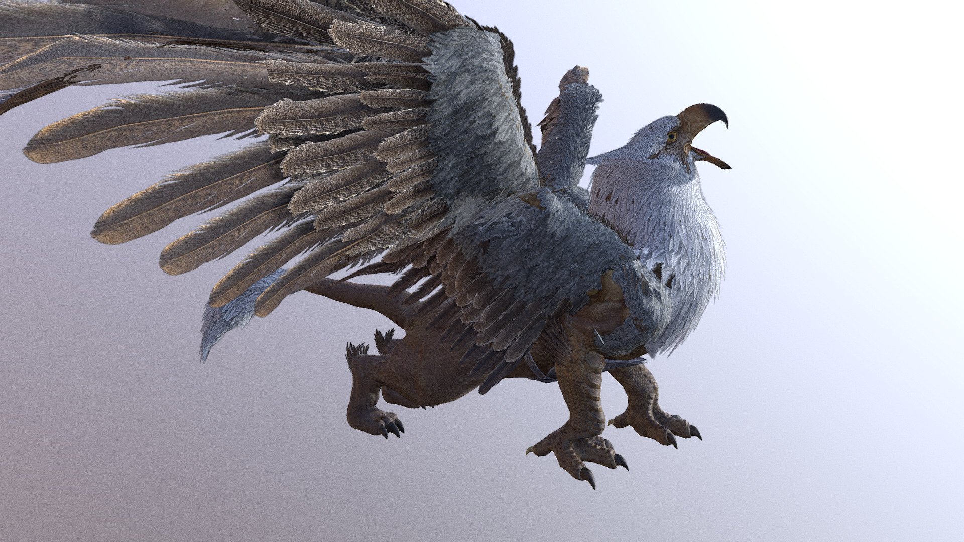 Griffin Roar Animated - 3D model by monstermod [23c1ba9] - Sketchfab