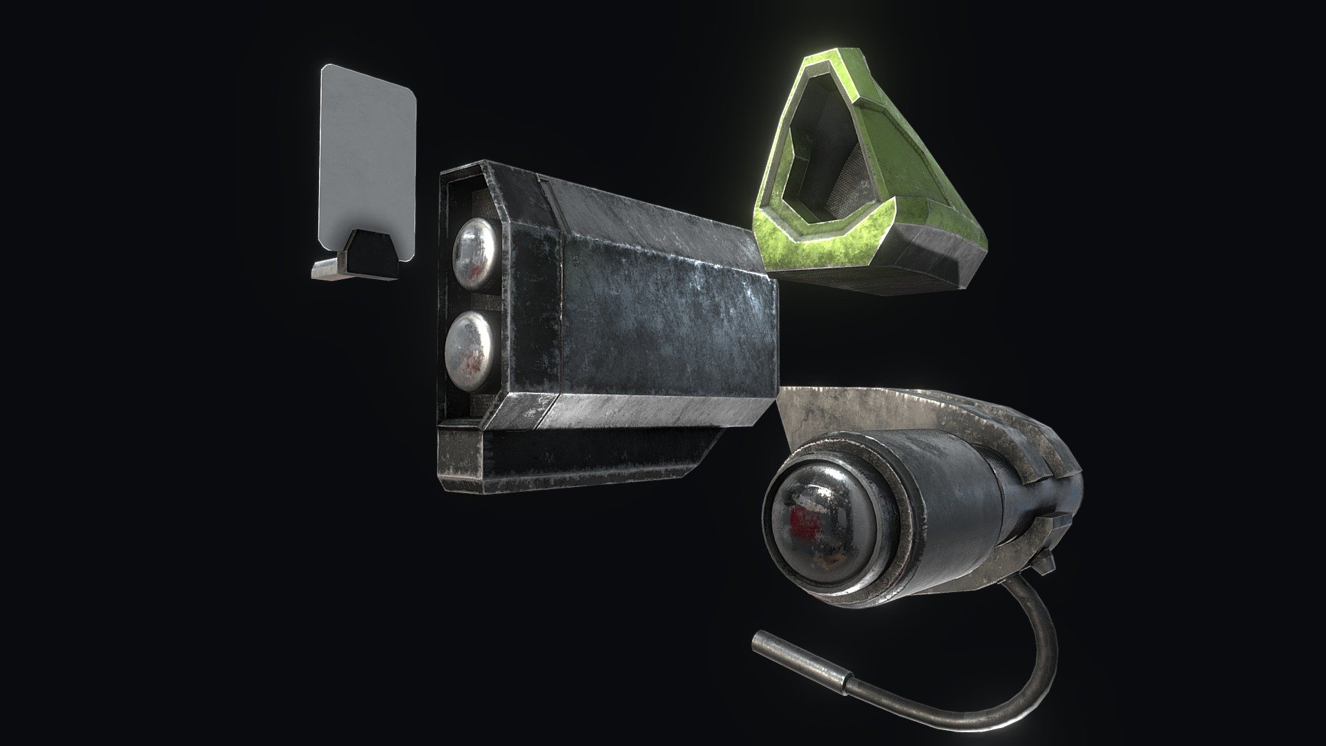 Halo Helmet Attachments 3d Model By Glitch5970 [23c697f] Sketchfab