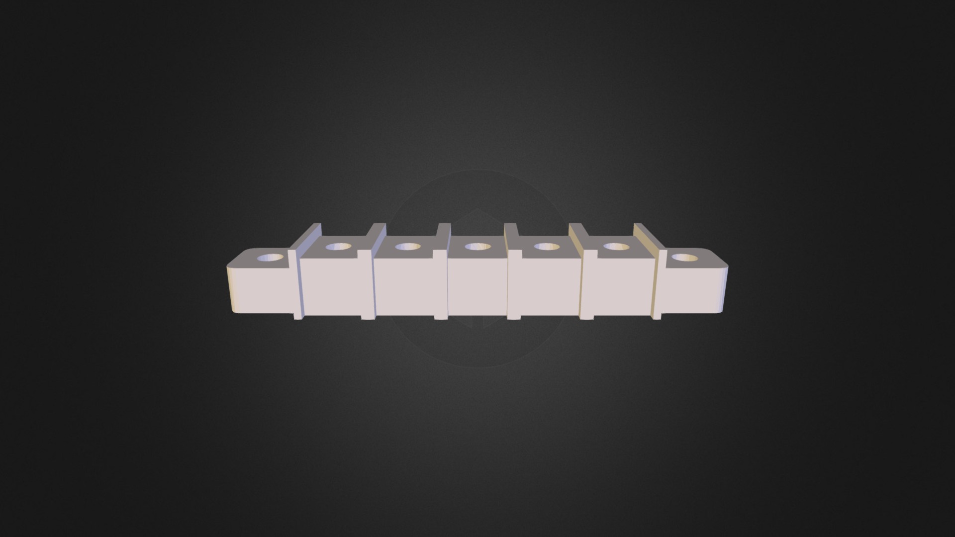 Terminal Strip - with recessed nuts - 3D model by 3dindustries [23c6a8b ...