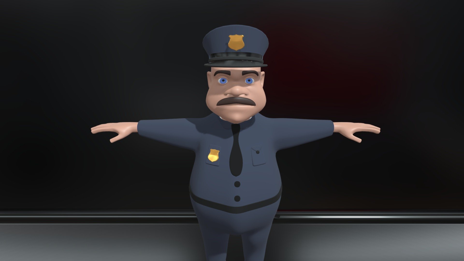 Officer Cartoon Character PoliceMan - 3D model by bkrashraf [23c839d ...
