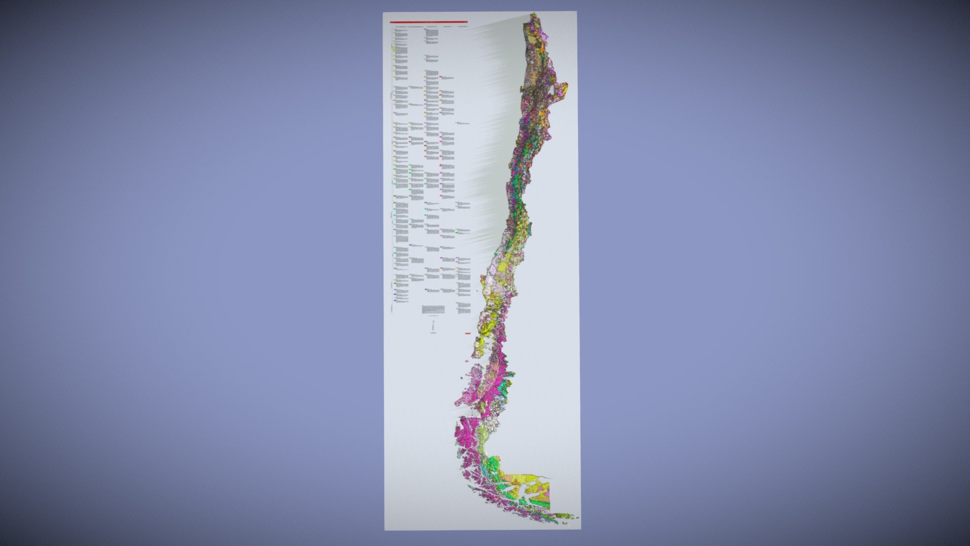 Mapa 3D Geológico de Chile - 3D model by jvaldivieso [23c941c] - Sketchfab