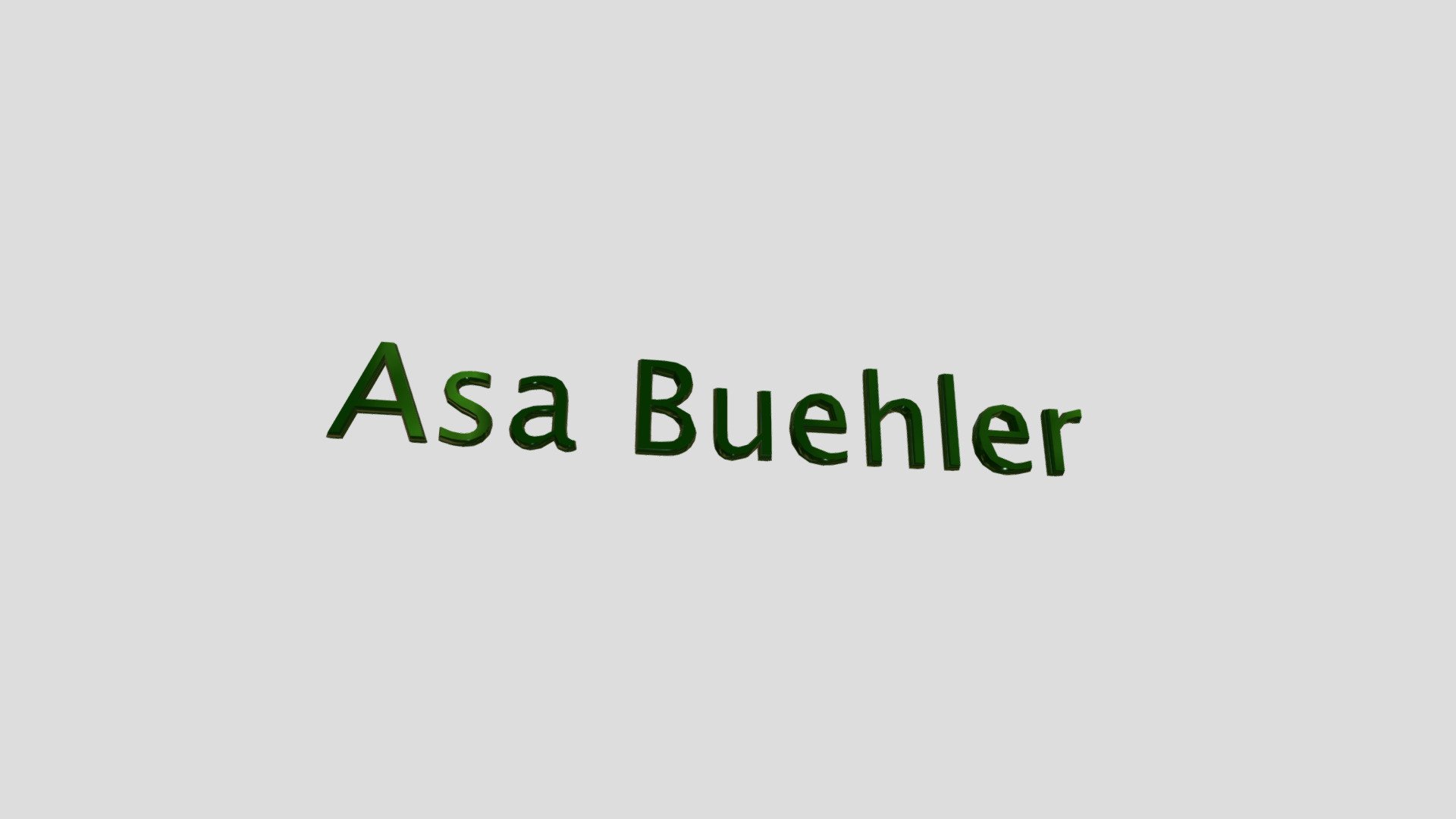 Signature - Asa Buehler - Download Free 3D model by AsaBuehler [23ccf80 ...