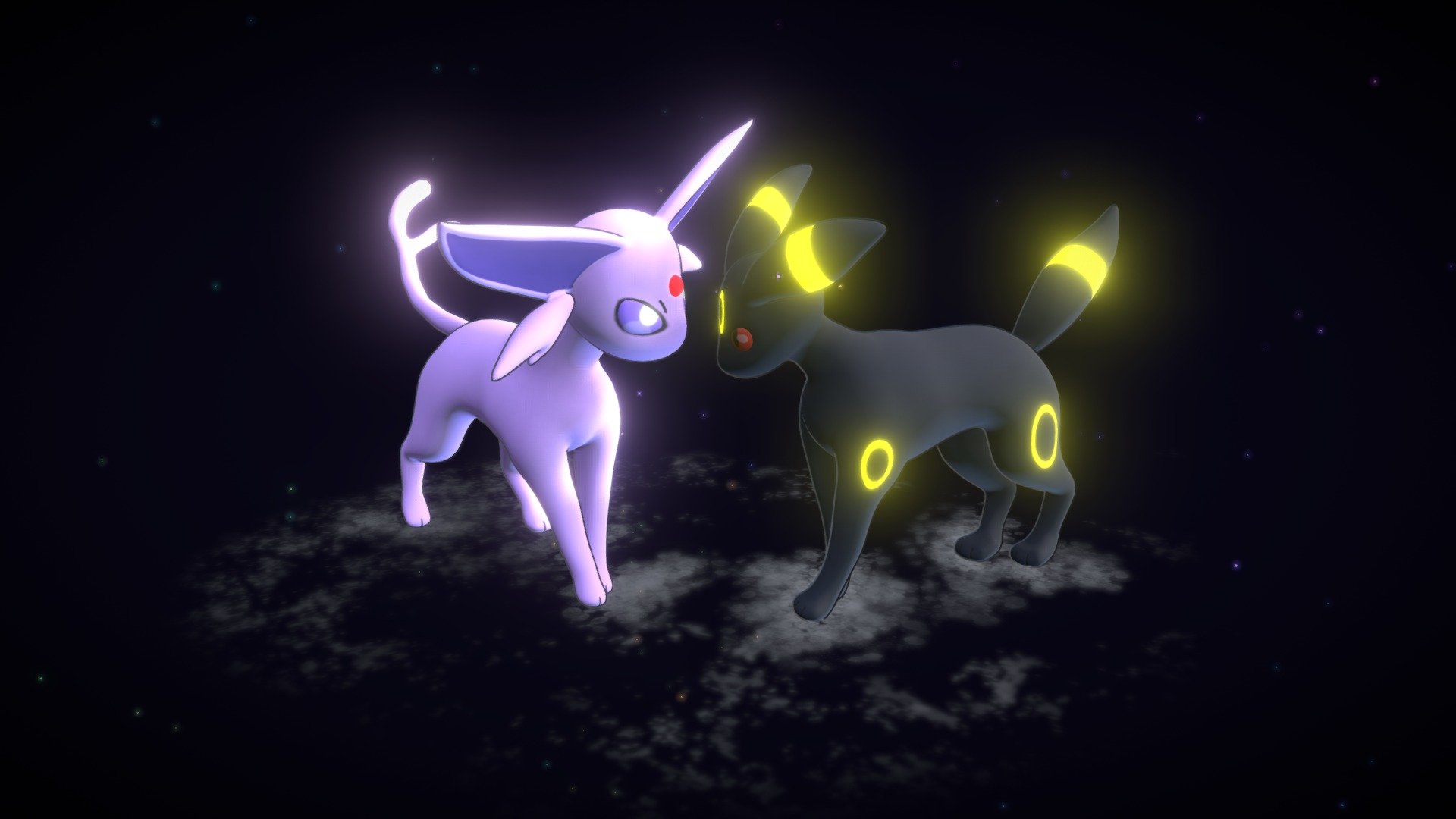 Espeon & Umbreon - Buy Royalty Free 3D model by Frank Bere (@Frank.Bere ...