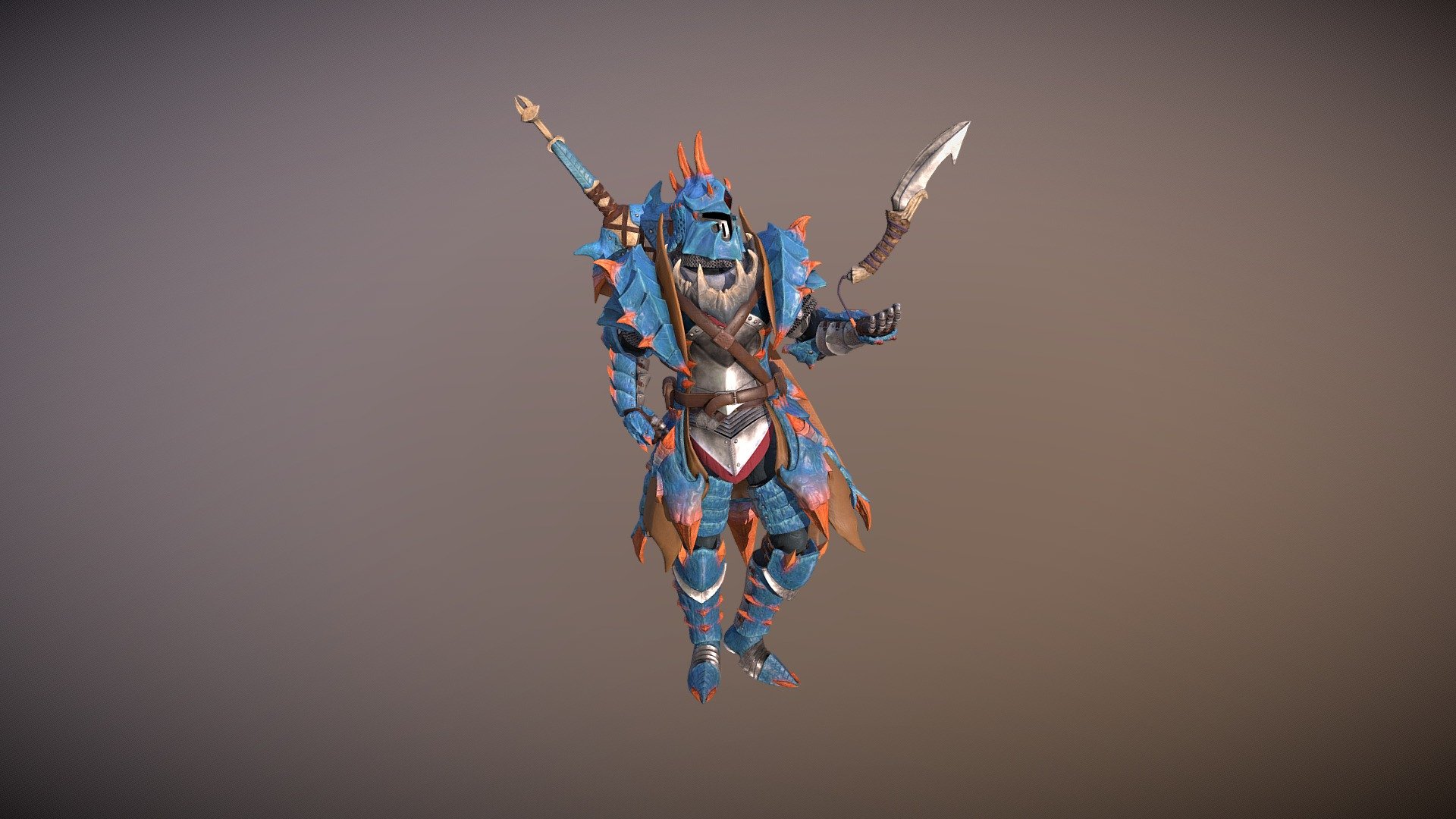 Hunter pose 4 - Lagiacru's Armor MH Tri - 3D model by raphaellfrdr ...