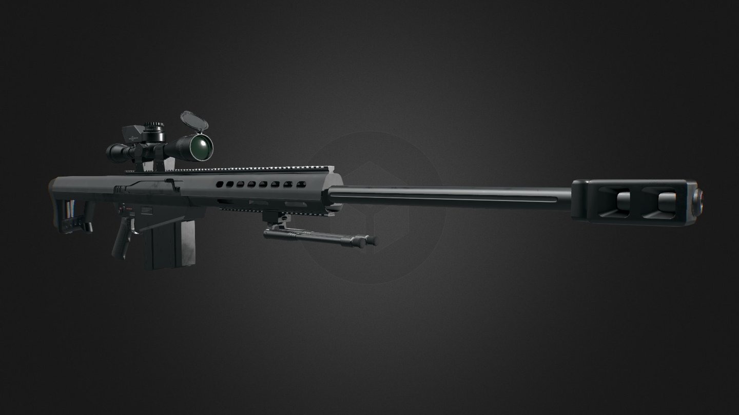 .50 Caliber Rifle - 3D model by JoshTrevisiol [23d13d4] - Sketchfab