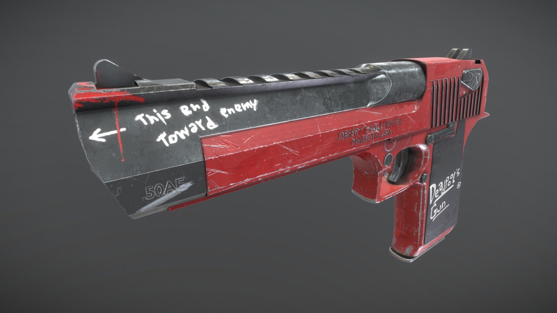 Deadpool's Desert Eagle! - 3D model by normal|studio (@Urmanga ...