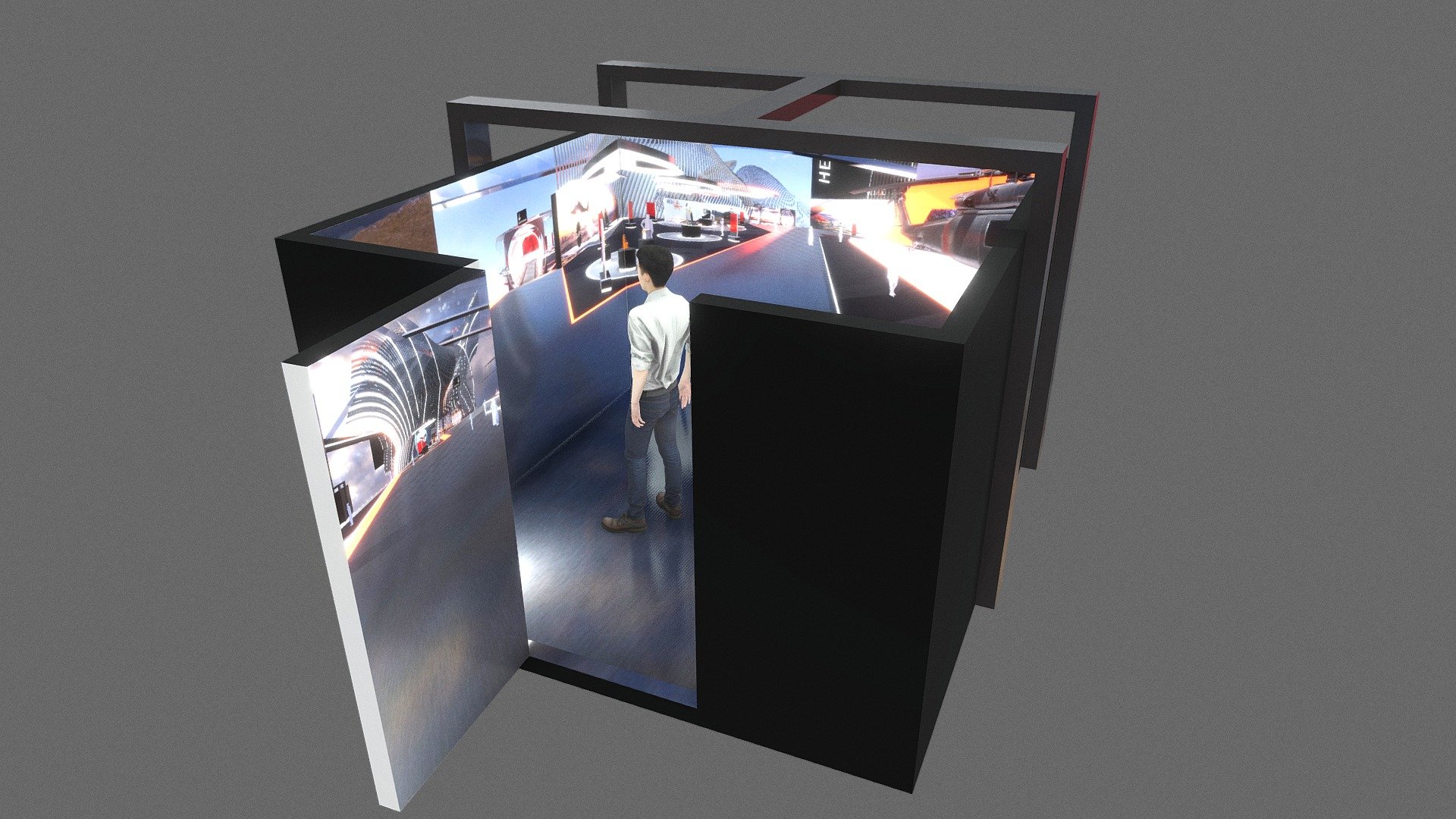 CAVE projection directe 4 faces - 3D model by Arcane Technologies ...