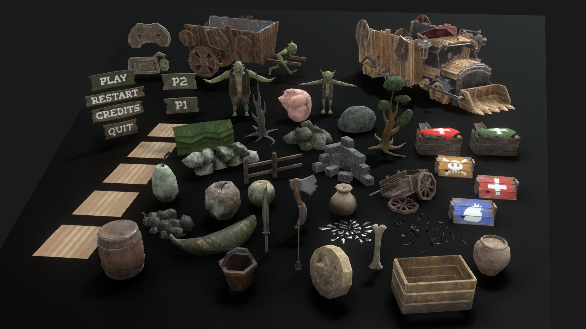 Goblin Game Assets Asset Pack Pixel Art - Buy Royalty Free 3D model by ...
