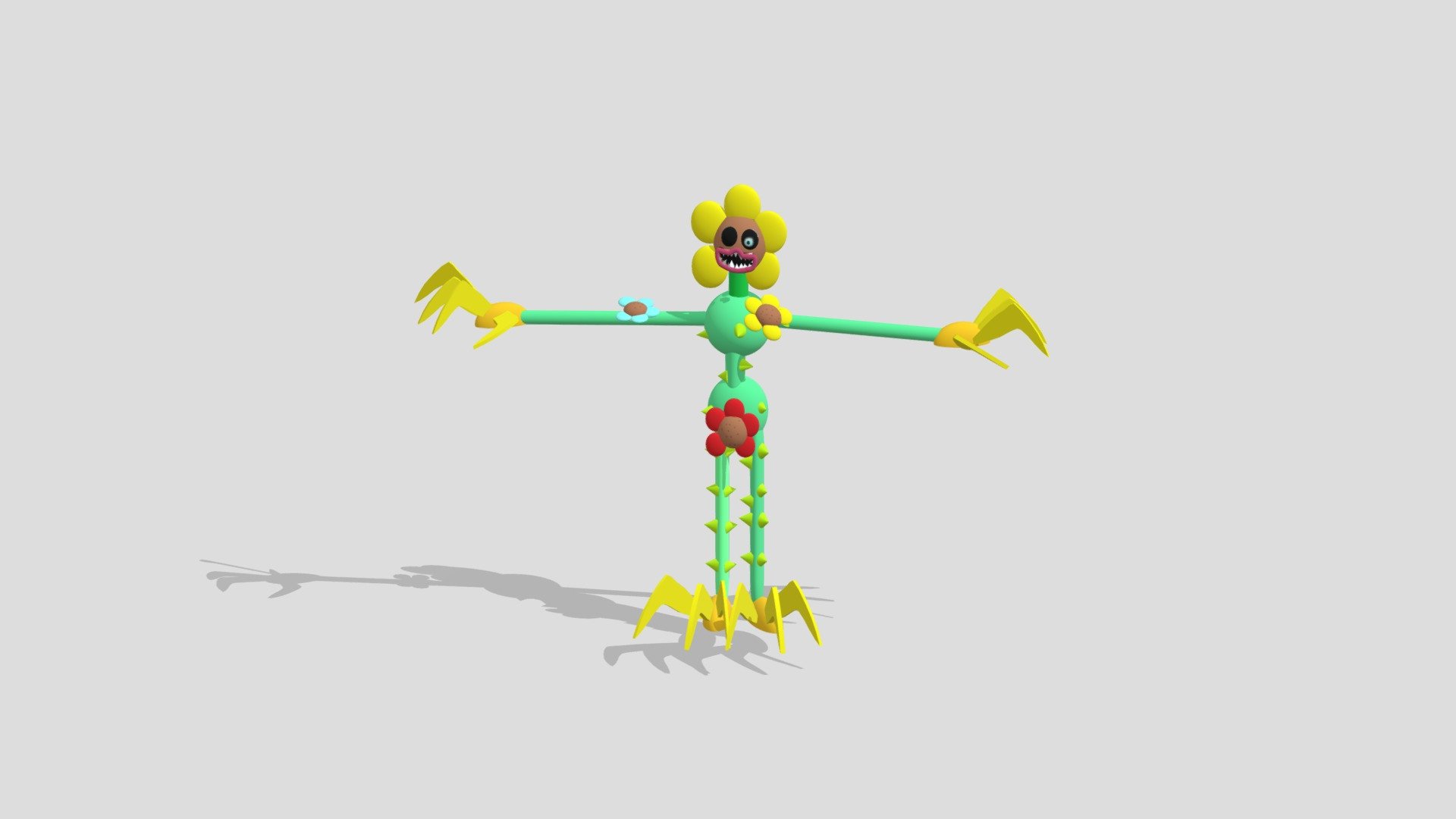 Flowey the flower (monster) - Download Free 3D model by flowey_the ...