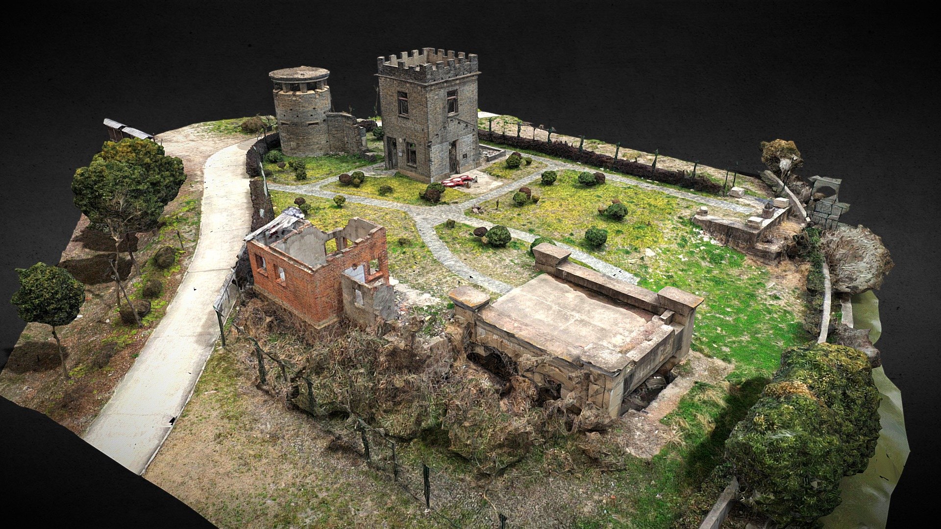 WWII Shanghai-Hangzhou Railway Blockhouse Ruins - 3D model by ...