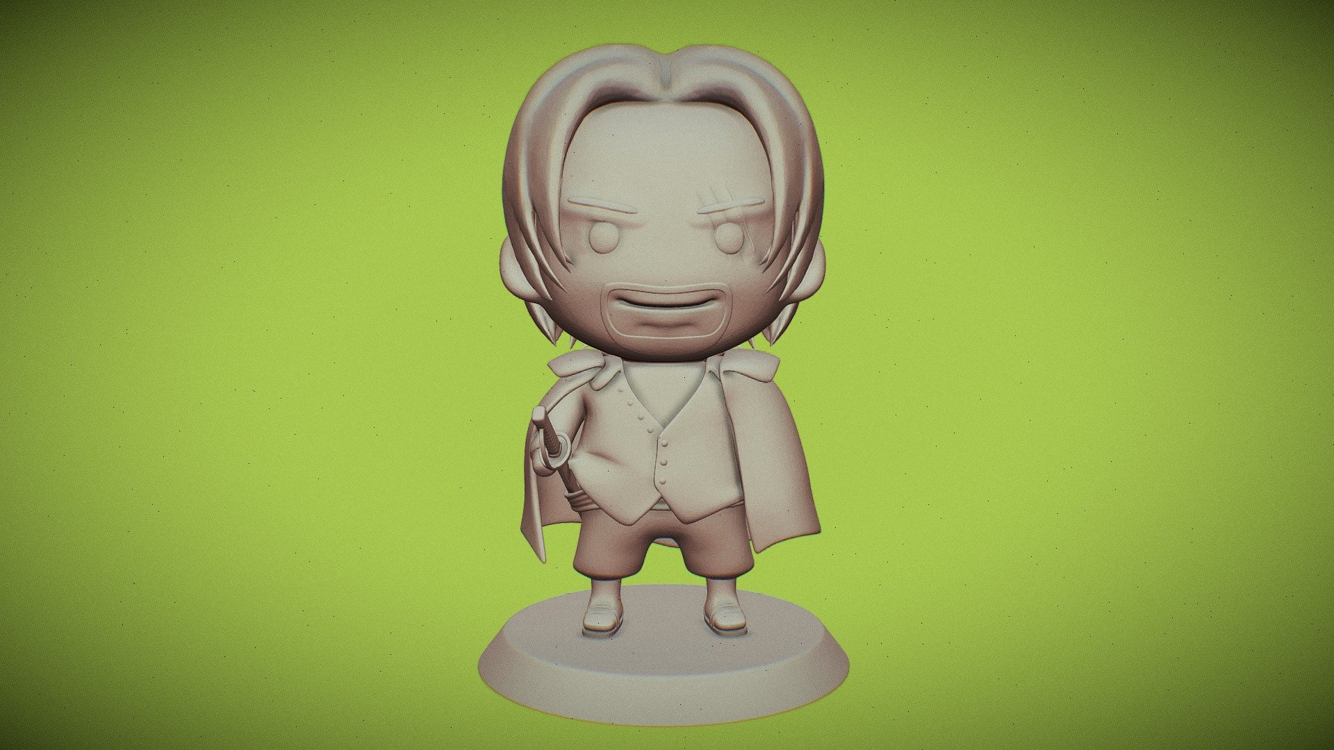 Shanks Chibi - One Piece - Buy Royalty Free 3D model by DChacal 3D ...