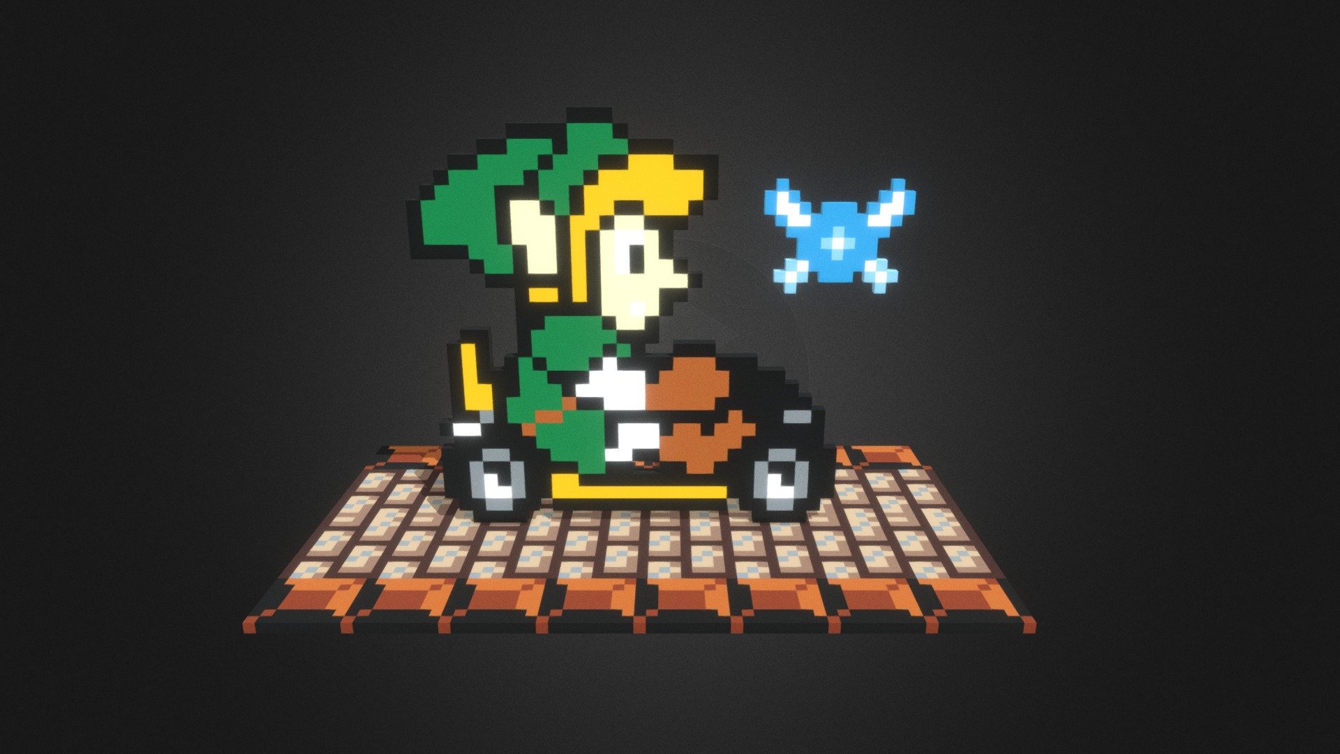 SMK036 - Super Pixel Kart Link - Buy Royalty Free 3D model by Código ...