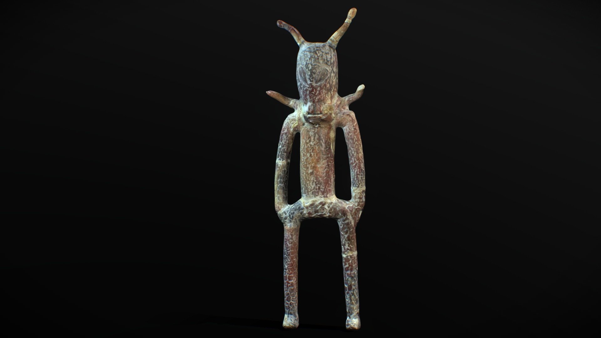 Alien with horns | ceramic sculpture | Mexico - 3D model by 3D ...