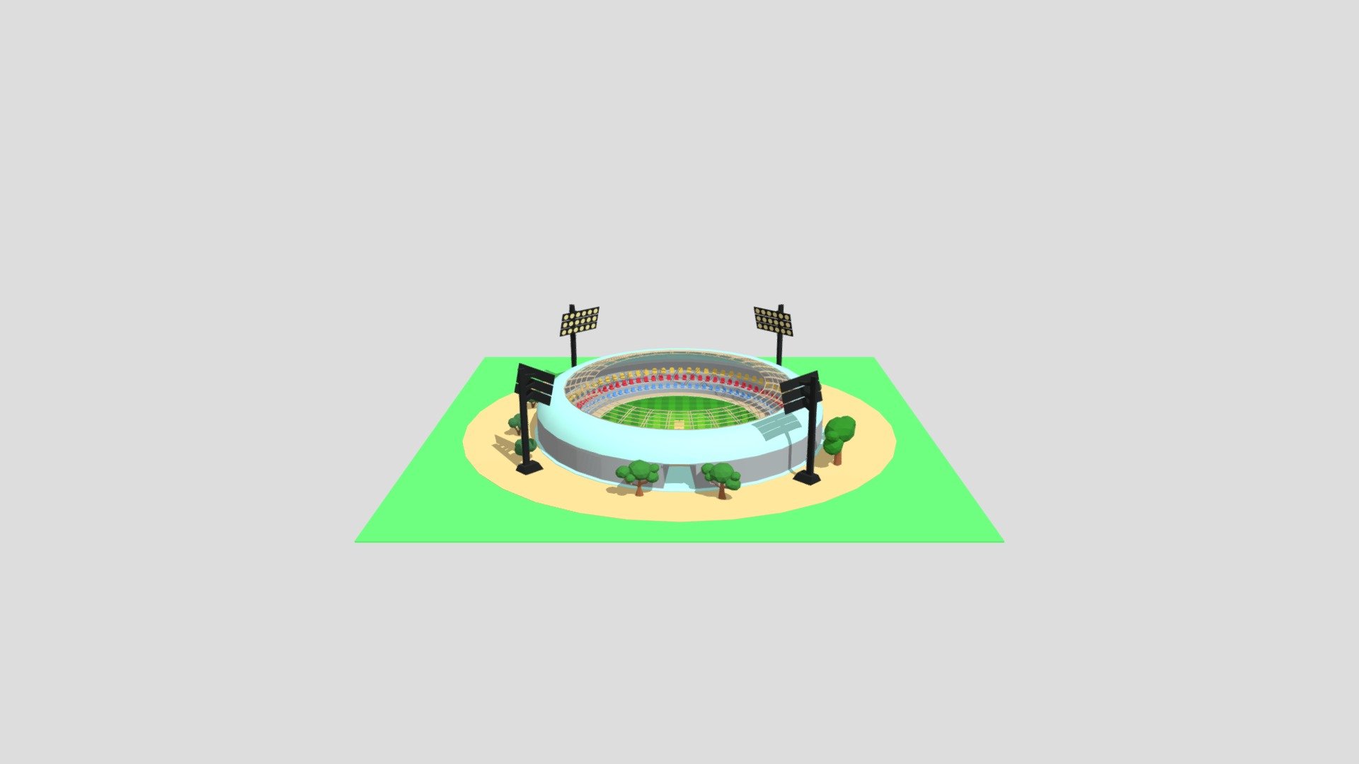 cricket stadium - Download Free 3D model by vectorplay2024 (@vectorplay ...