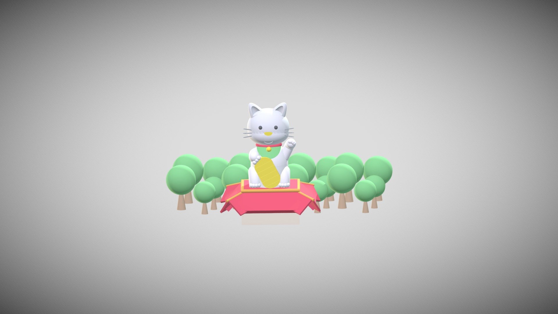 Maneki Neko - 3D model by deniseursomanno90 [23f0ef4] - Sketchfab