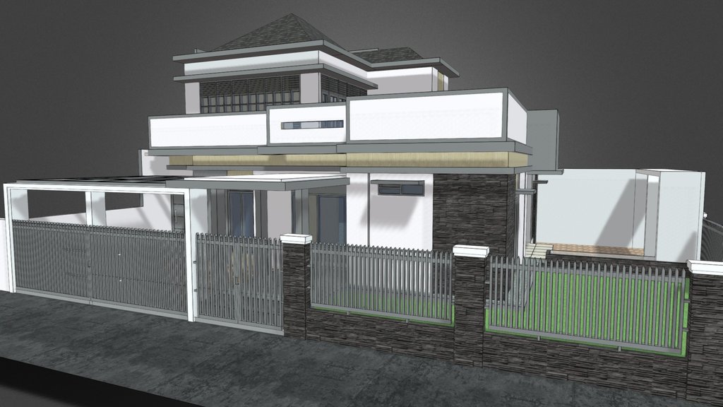 Rumah Modern - A 3D model collection by Budi Studios (@budistudios) - Sketchfab