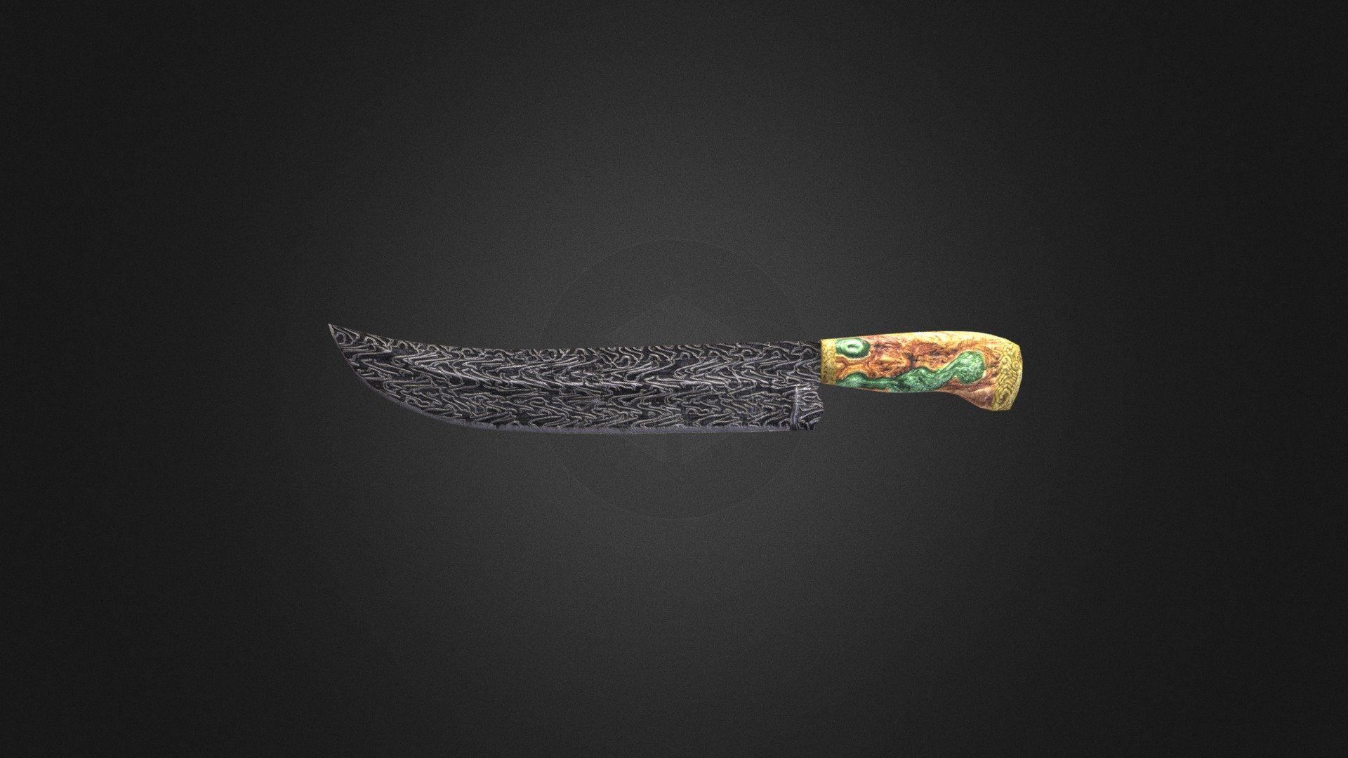 curved knife - 3D model by LKSHash [23f5ff7] - Sketchfab