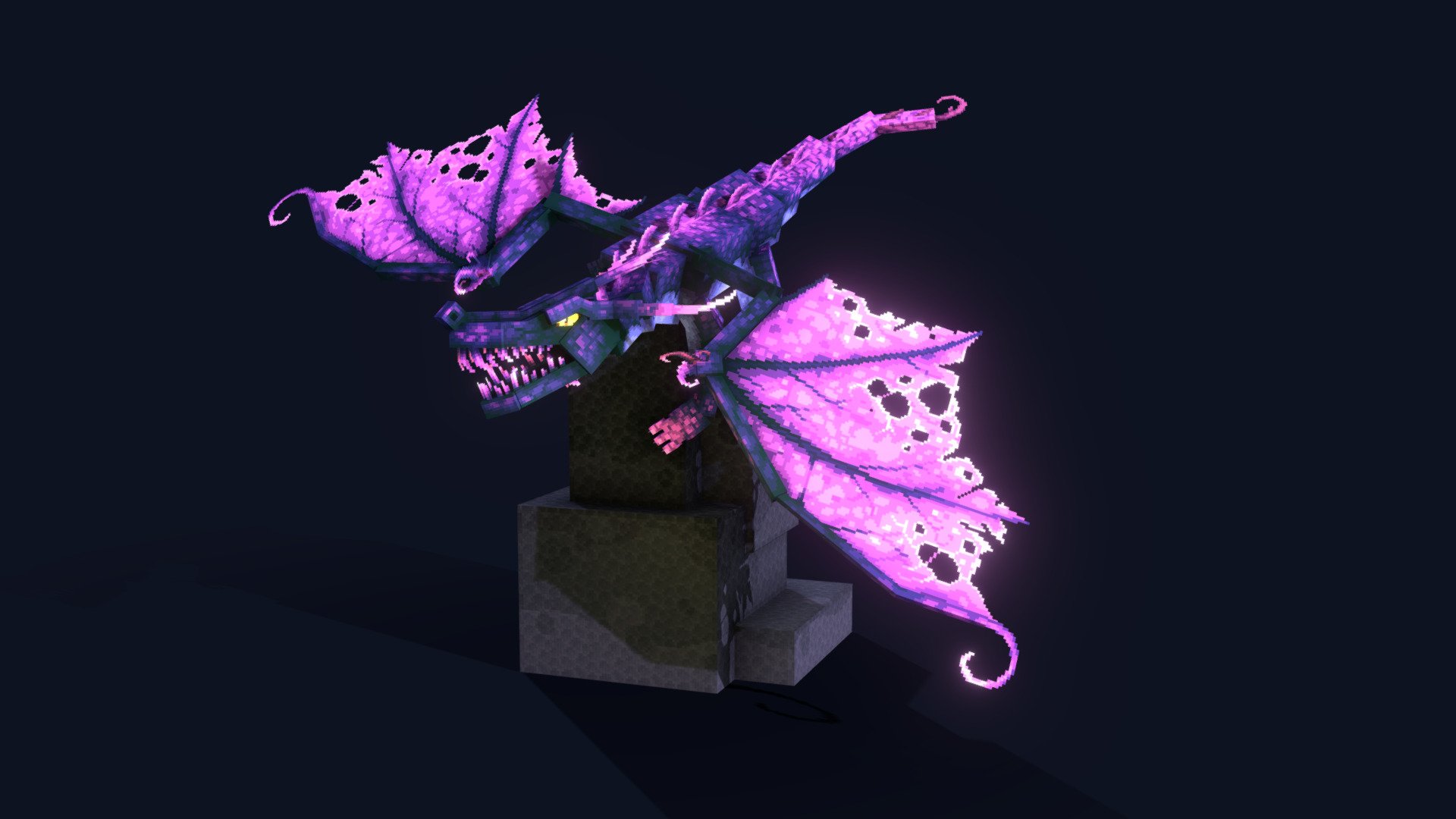 Minecraft - Void Dragon - 3D model by NIIWORK [23f987f] - Sketchfab
