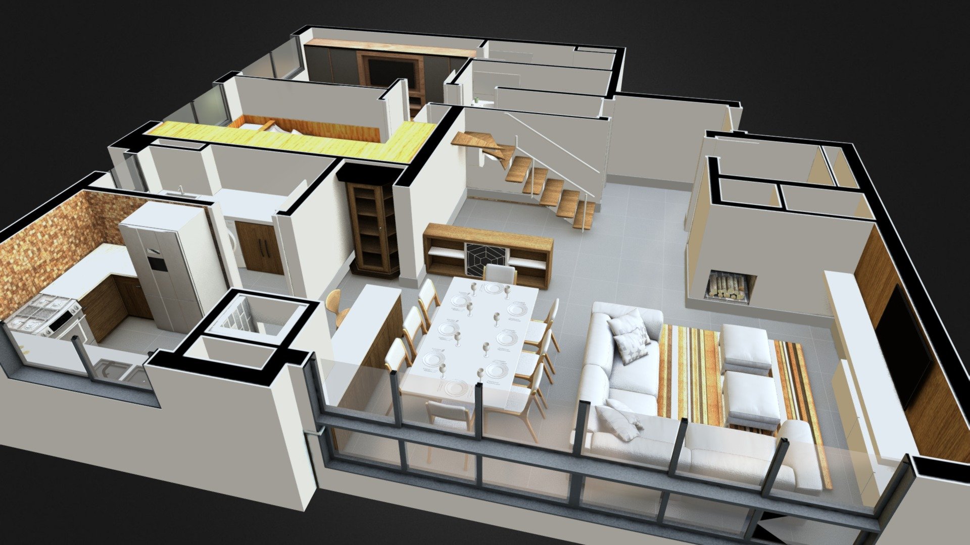Planta 3D - 3D model by FelipeVargas [23fd73f] - Sketchfab