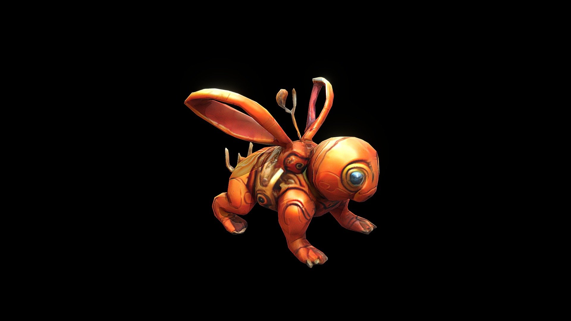 a robotic rabbit with a flower on its head - Download Free 3D model by ...