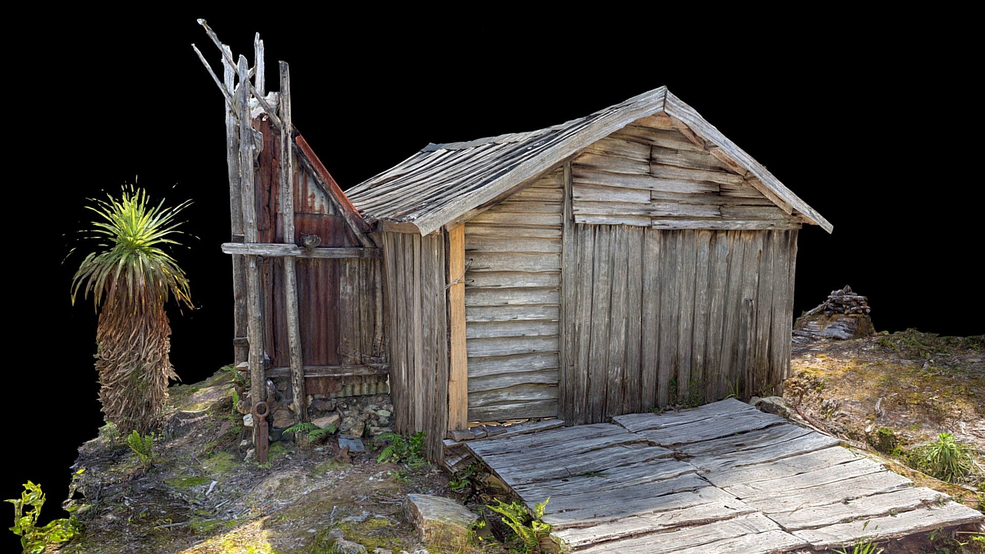 Raglan Hut with interior - 3D model by PeterPWS [240487b] - Sketchfab