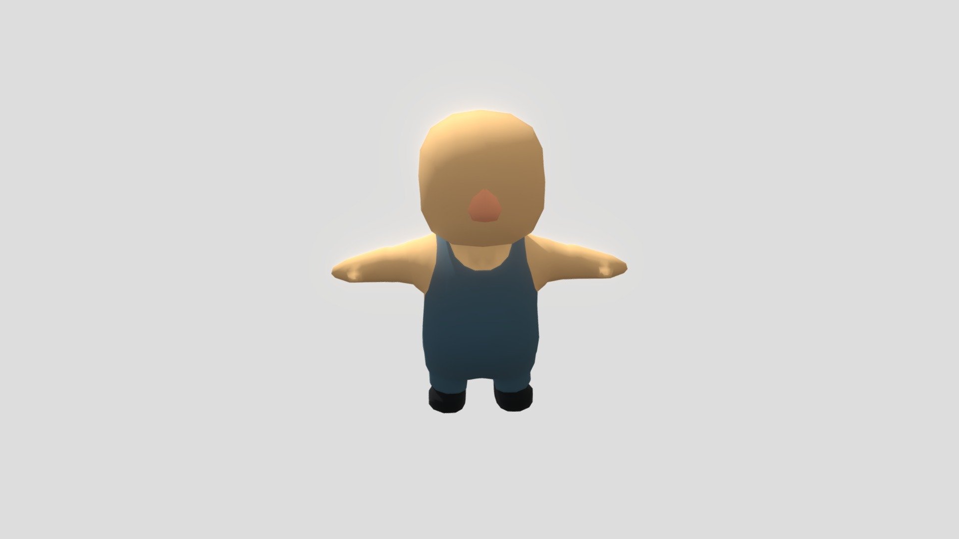 HyperCasual Fat Game Character Low Poly - Download Free 3D model by ...
