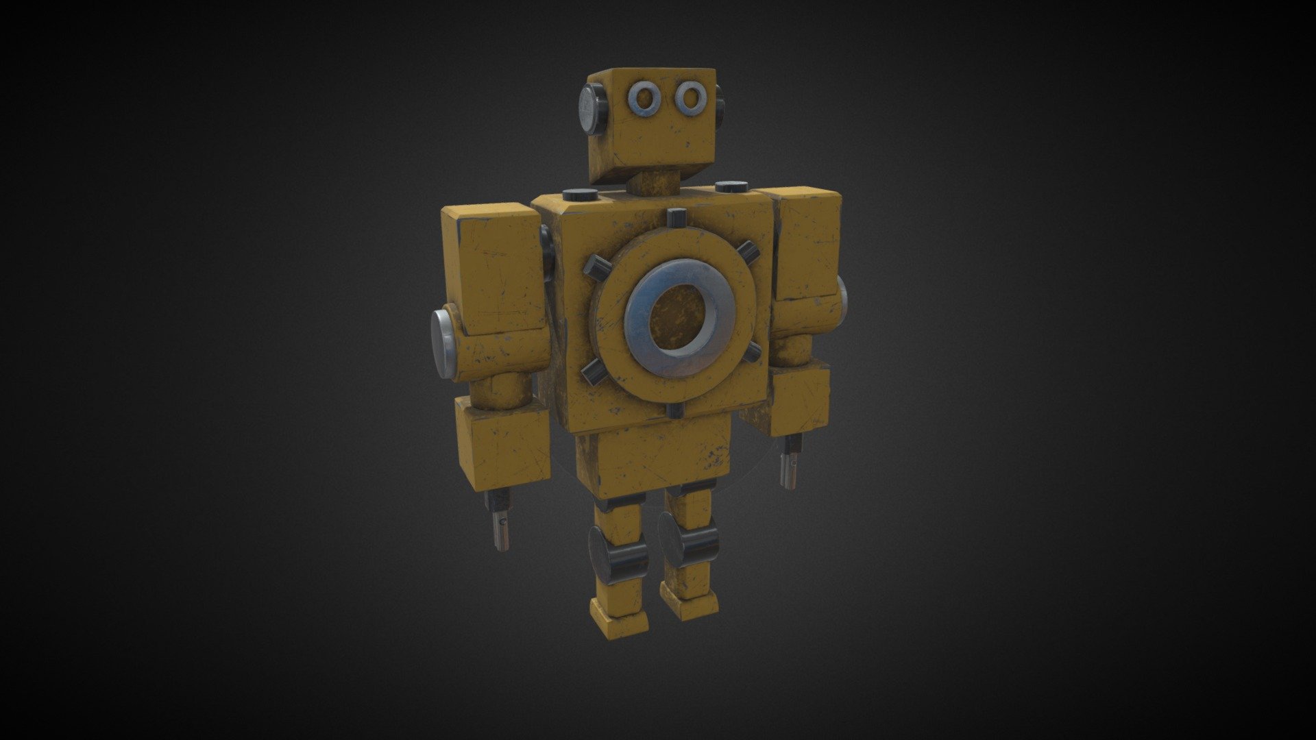 Yellow Industrial Robot - Buy Royalty Free 3D model by hema19 [2404b33 ...