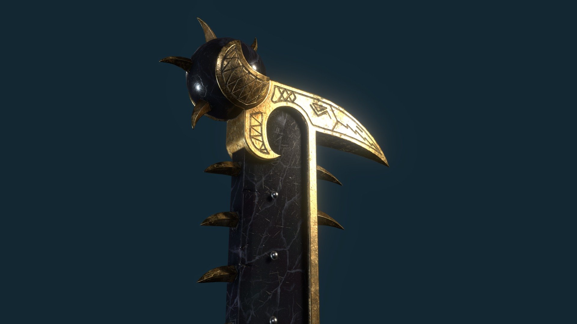 Saurus' Ceremonial Halbred - 3D model by WiNion [24099f1] - Sketchfab