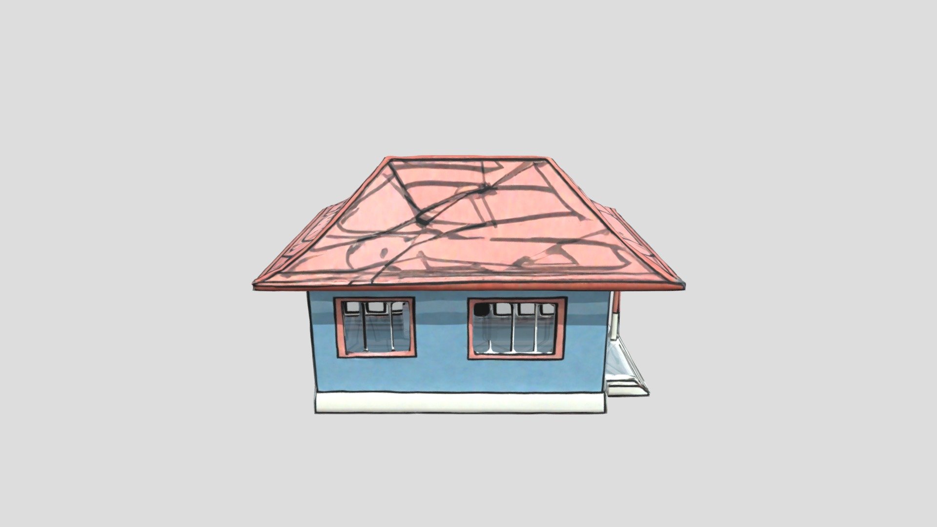 cartoonish house - 3D model by Lucianodario [240e45a] - Sketchfab