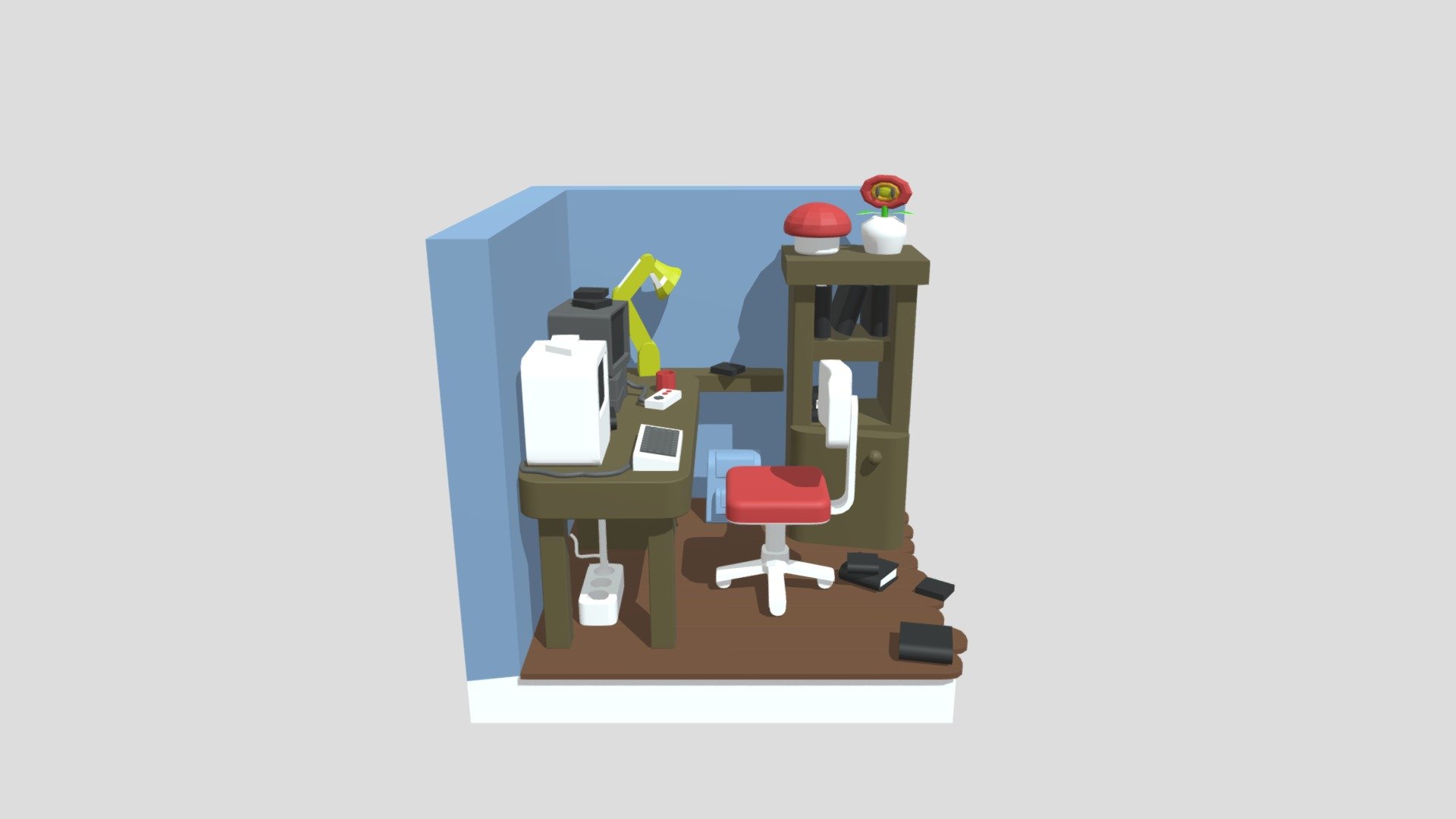 Retro Game Room Scene - 3D model by Brickmaster256 [240ec50] - Sketchfab