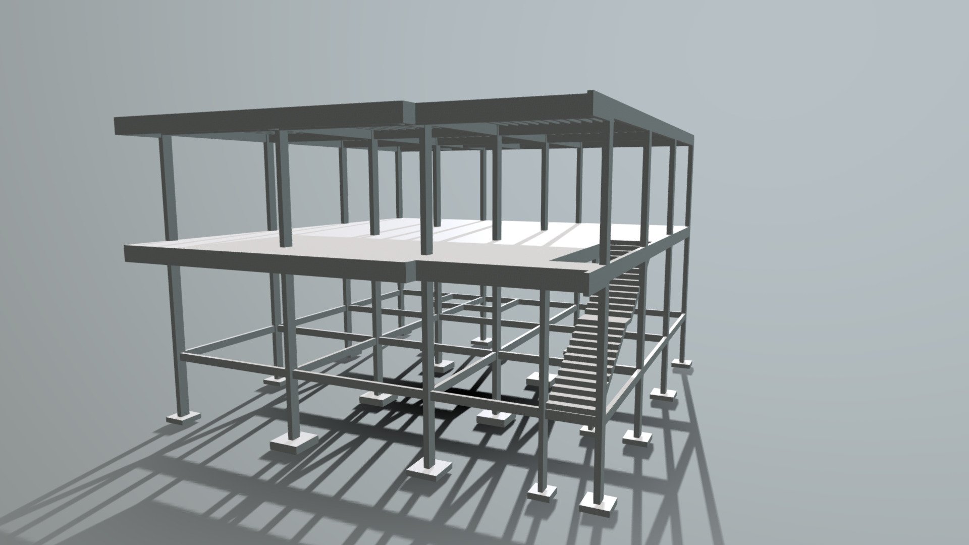 Modelo Estrutural de uma Galeria - 3D model by brenobeltrao [240f43a ...
