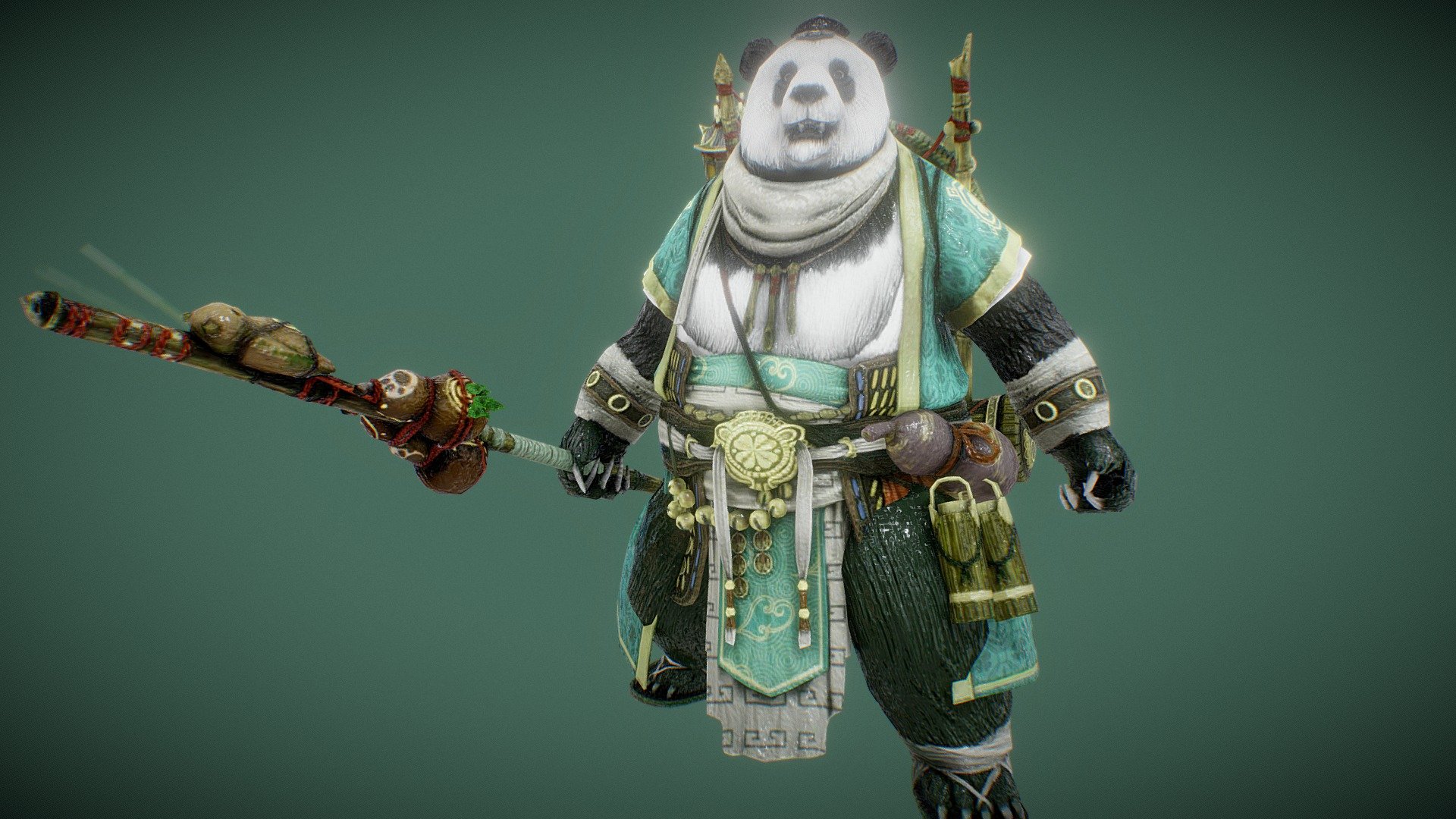 Kung fu panda - Buy Royalty Free 3D model by Luna Studio (@StudioLuna ...