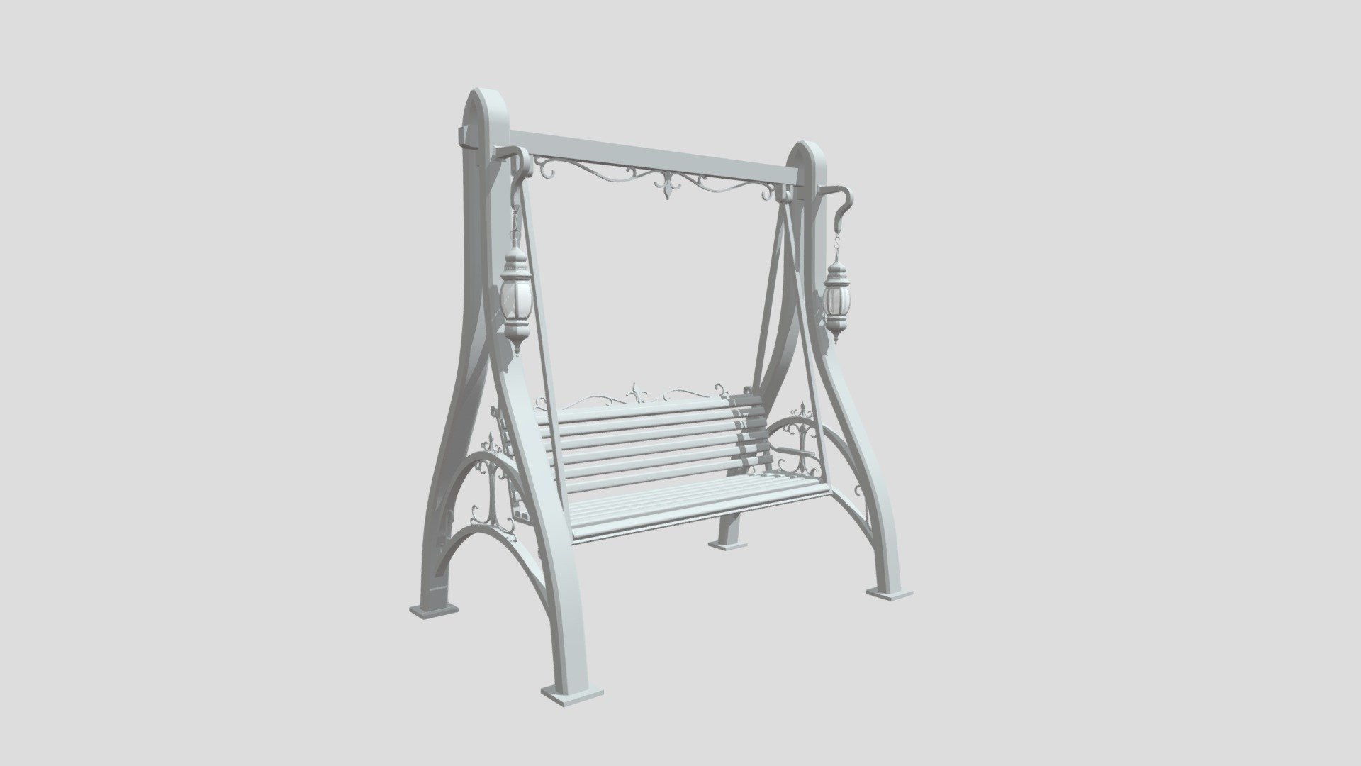 Bench Swing - 3D model by ViccusTorus (@viharnes) [2410940] - Sketchfab