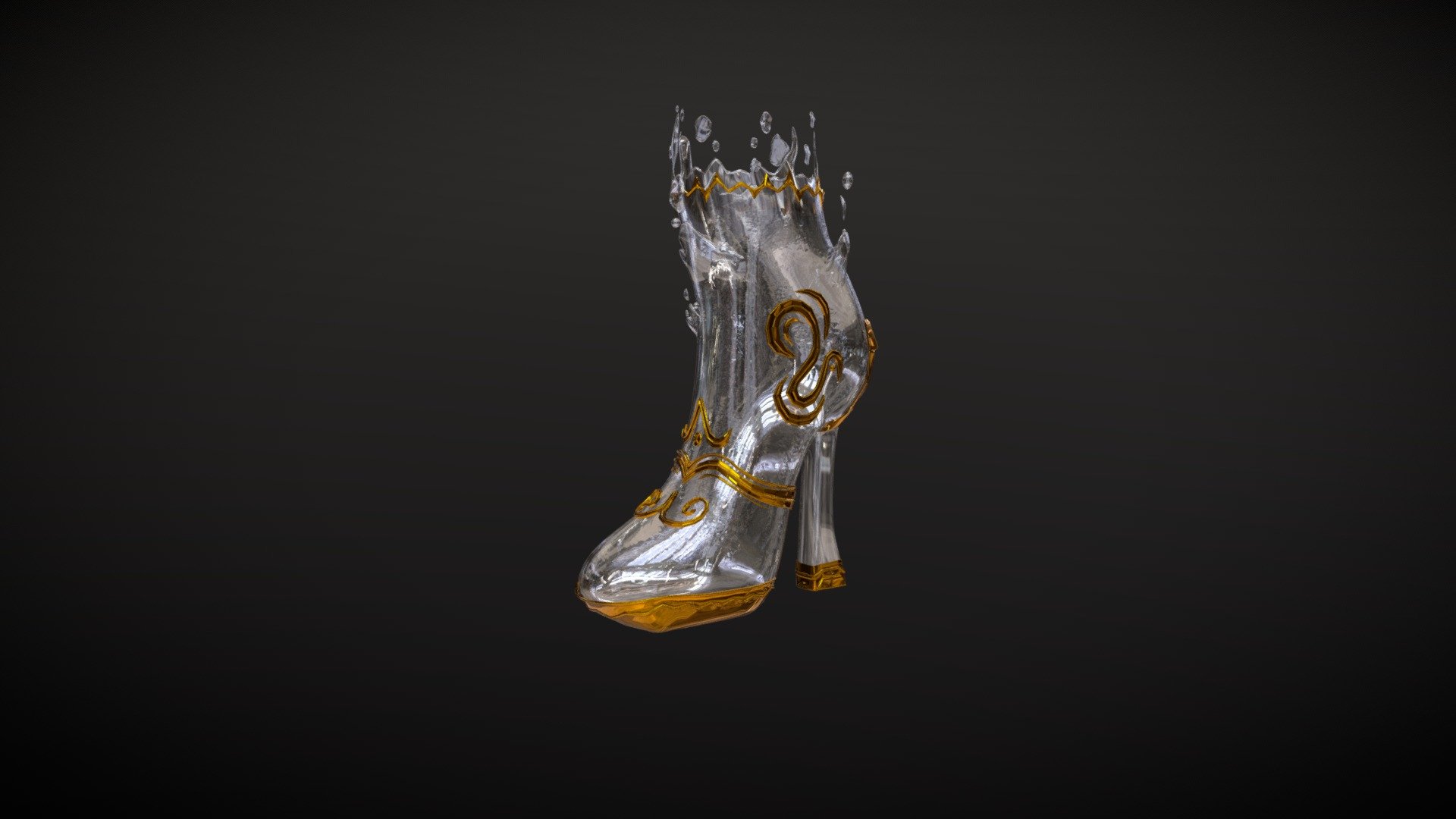 liquid glass boot - 3D model by maycianni [2411b1e] - Sketchfab