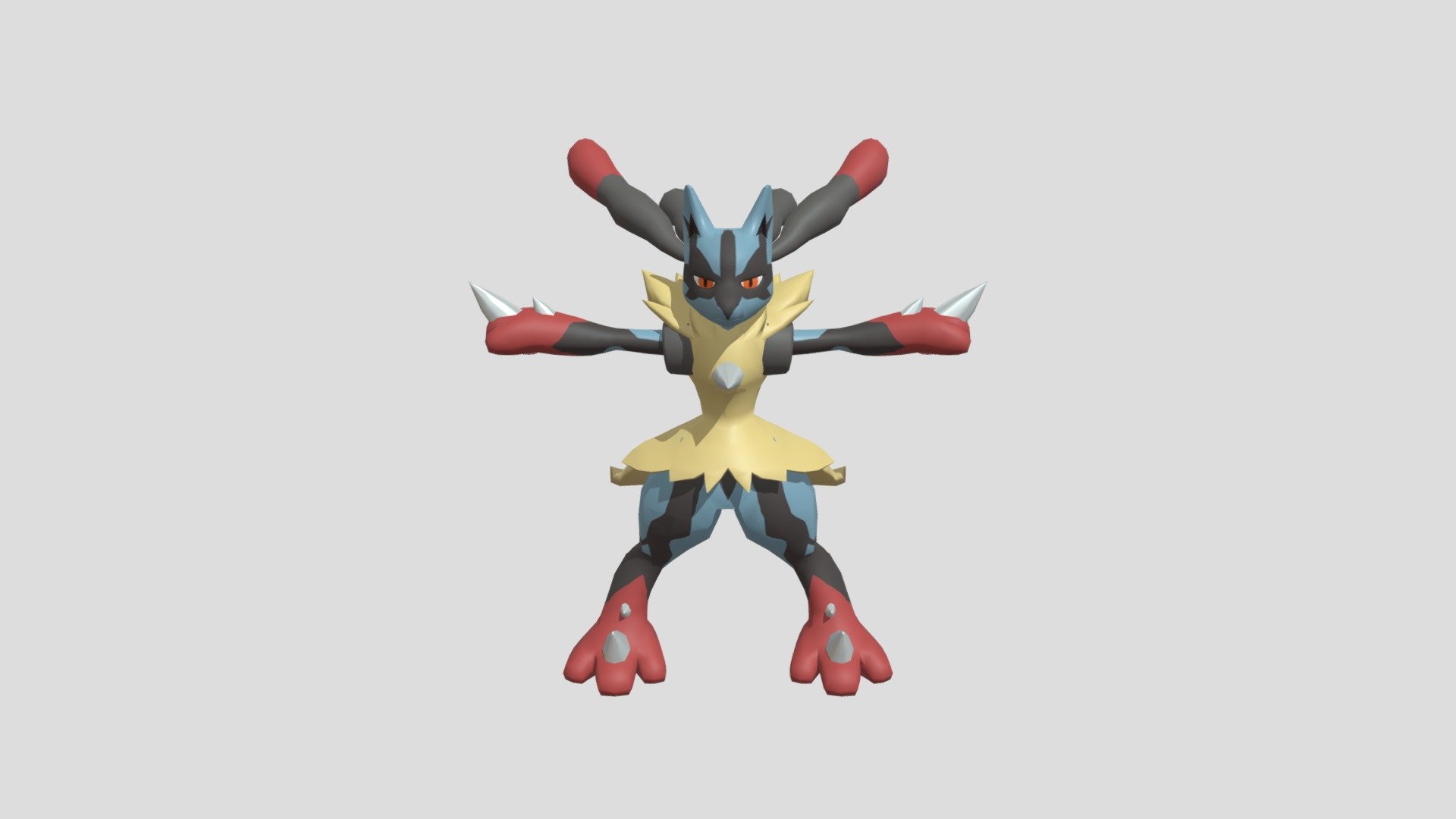 Lucario - Download Free 3D model by ShadowPuchi [2411e72] - Sketchfab