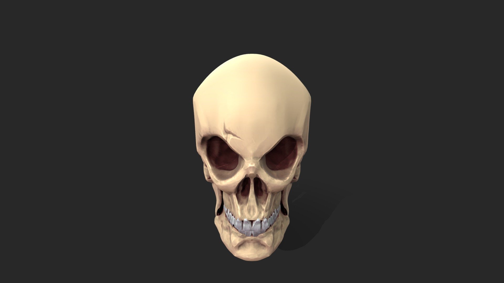 Low polygon skull ready to use in your game - 3D model by LuizDragon ...