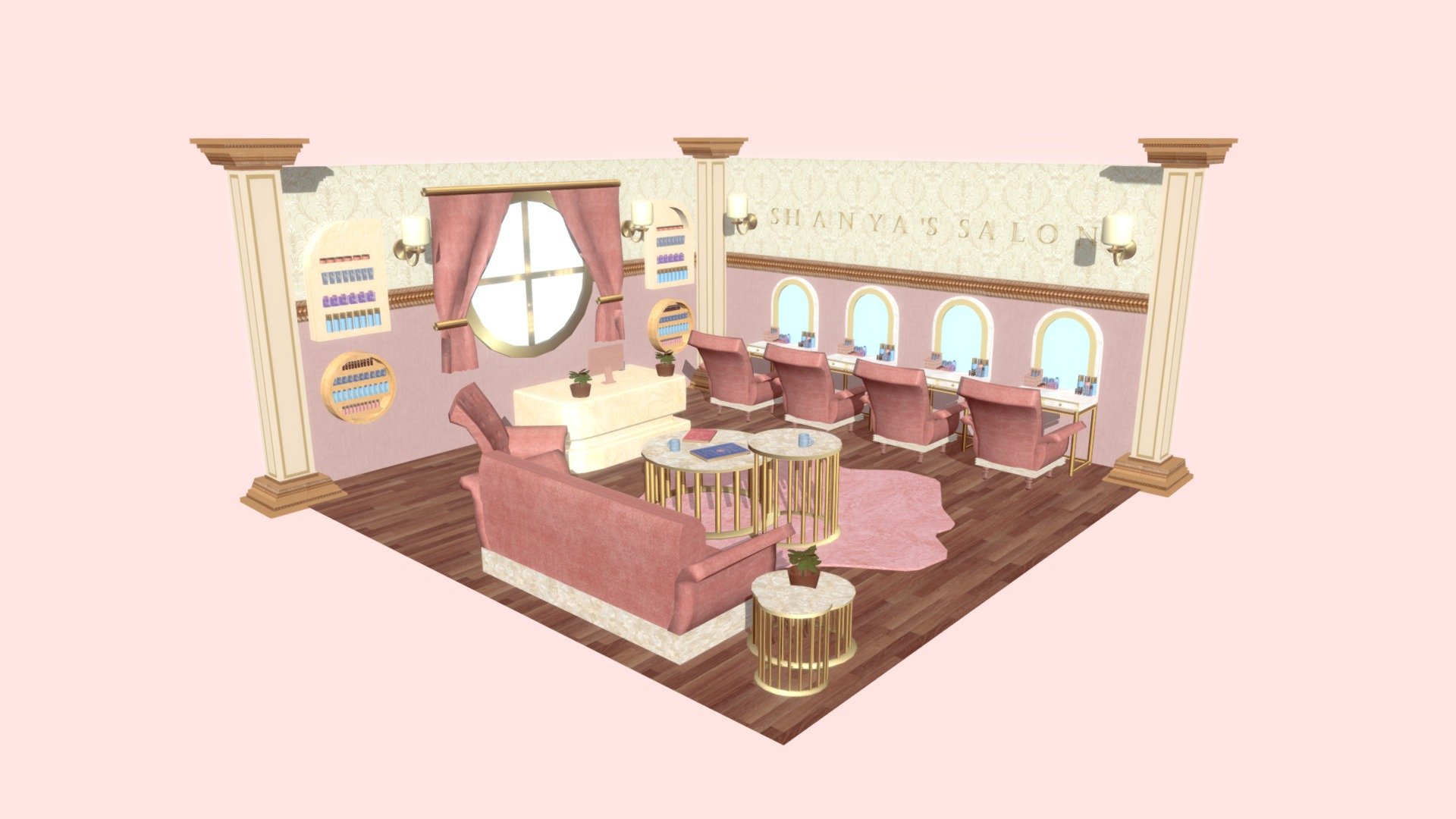 3DAC1 salon interior - 3D model by Luena [241edce] - Sketchfab