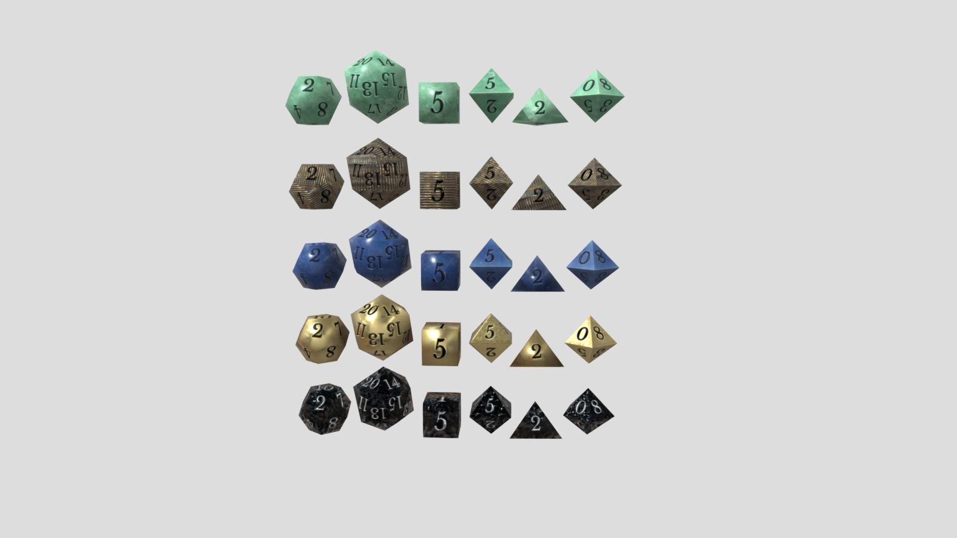 D&D Dice - Download Free 3D model by konstantin6 [2424d56] - Sketchfab