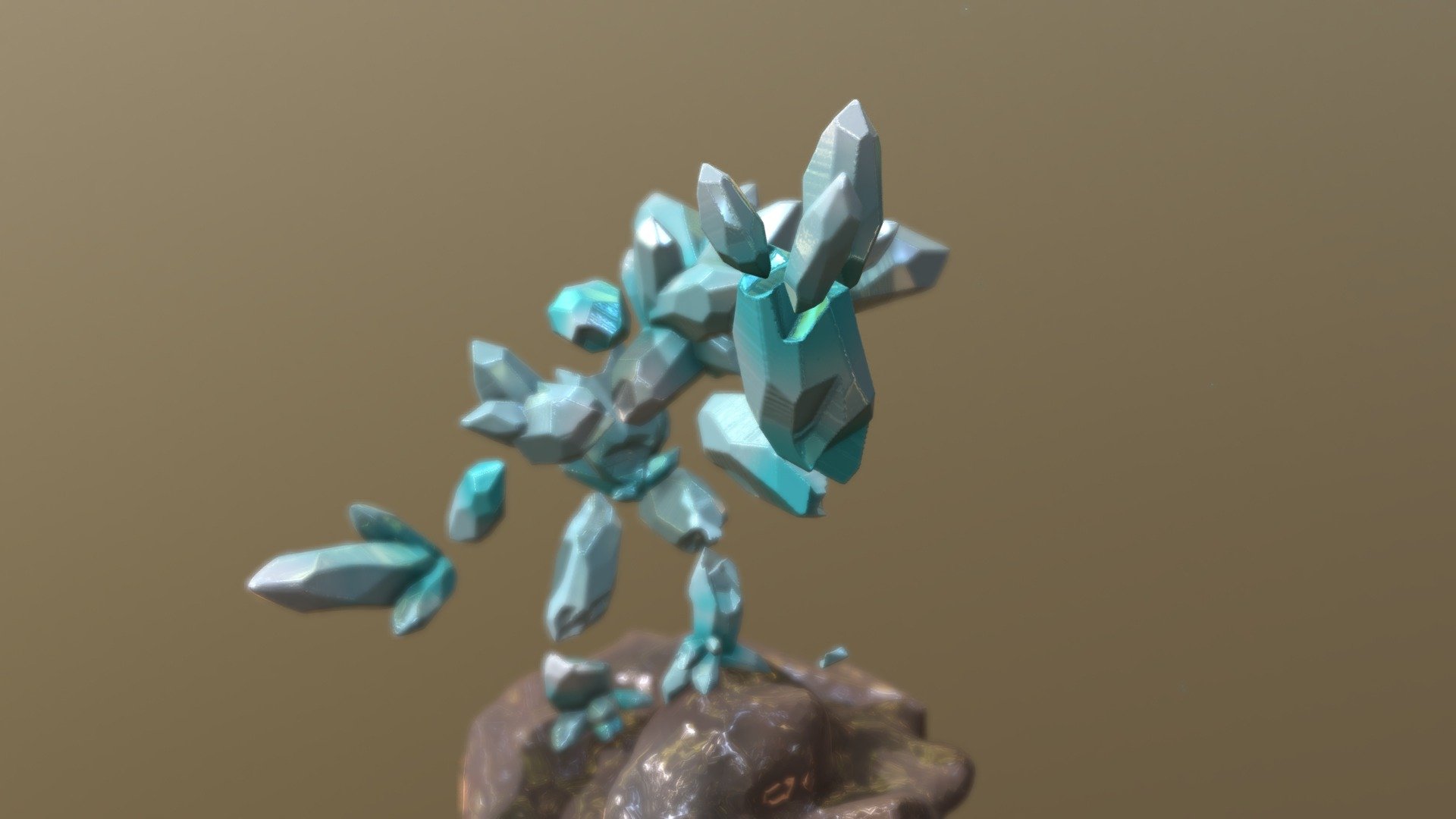 Fractured Crystal - 3D model by loxmyth [2427f7d] - Sketchfab