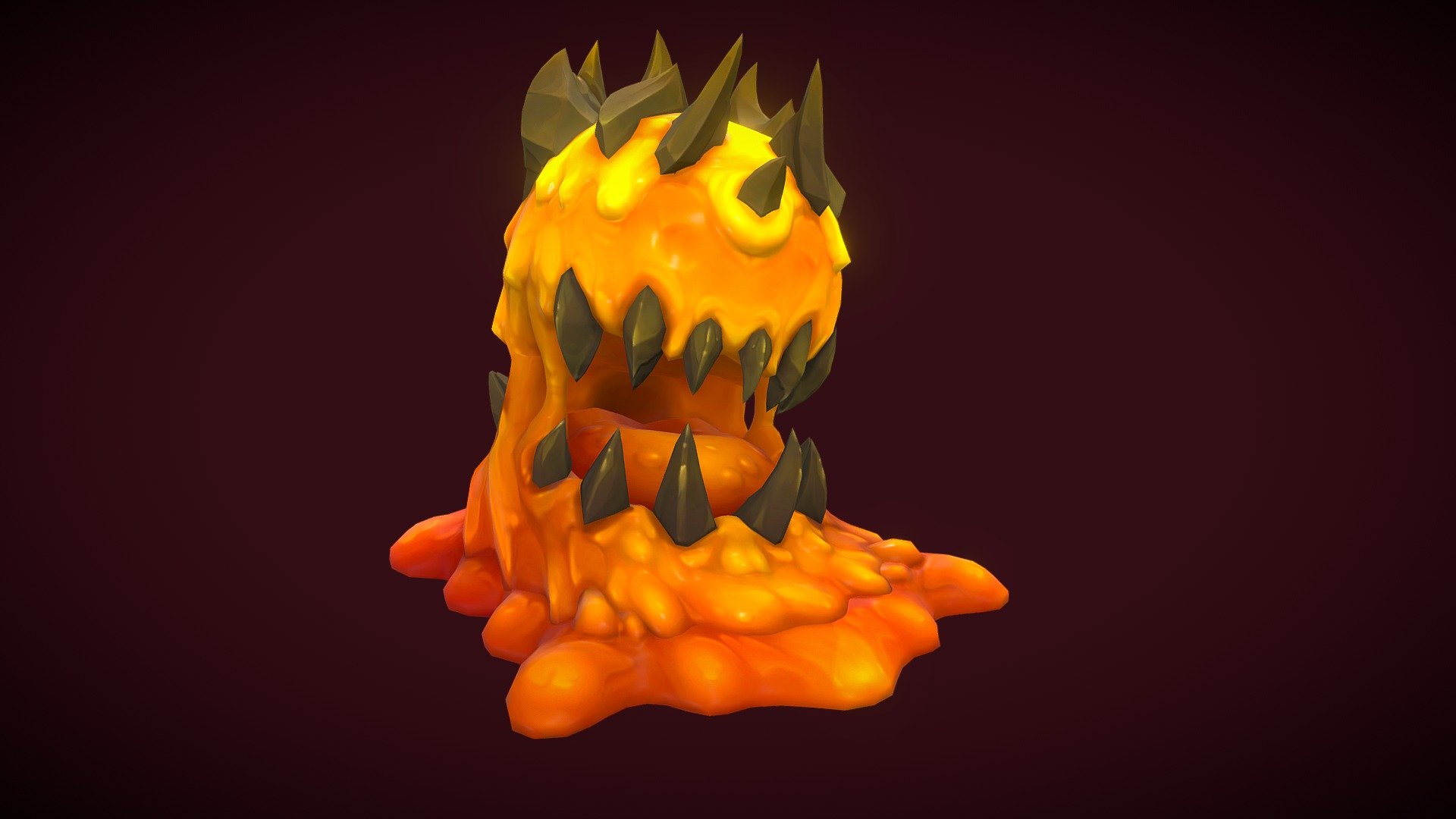 Stylized Fantasy Fire Slime - 3D model by N-hance Studio (@Malice6731 ...