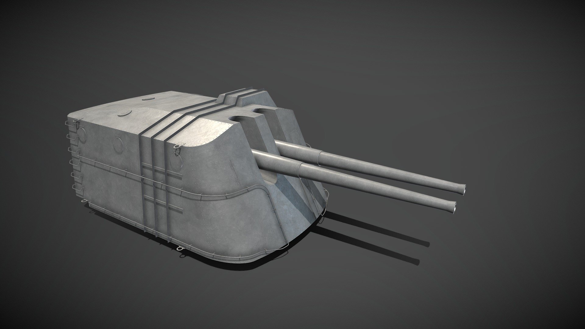 12.7 cm/50 (5") 3rd Year Type - Twin A - Download Free 3D model by ...