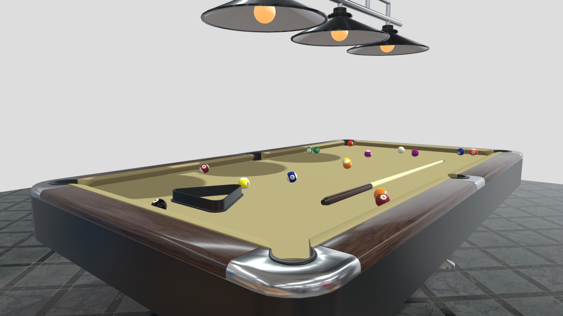 POOL TABLE V01 - 3D model by Wilian Lopes (@wilian-lopes) [2430da5 ...